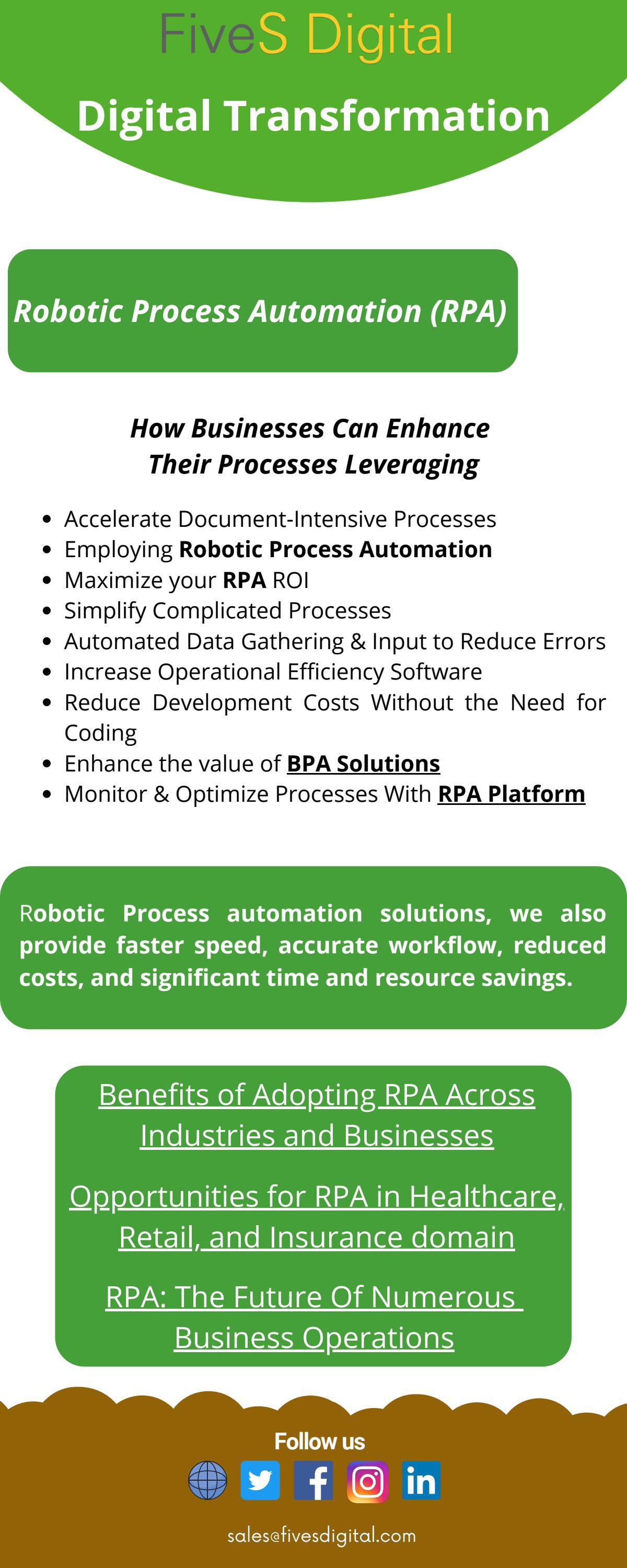 Digital Transformation - RPA Robotic Process Automation by fivesplashdigital - Issuu