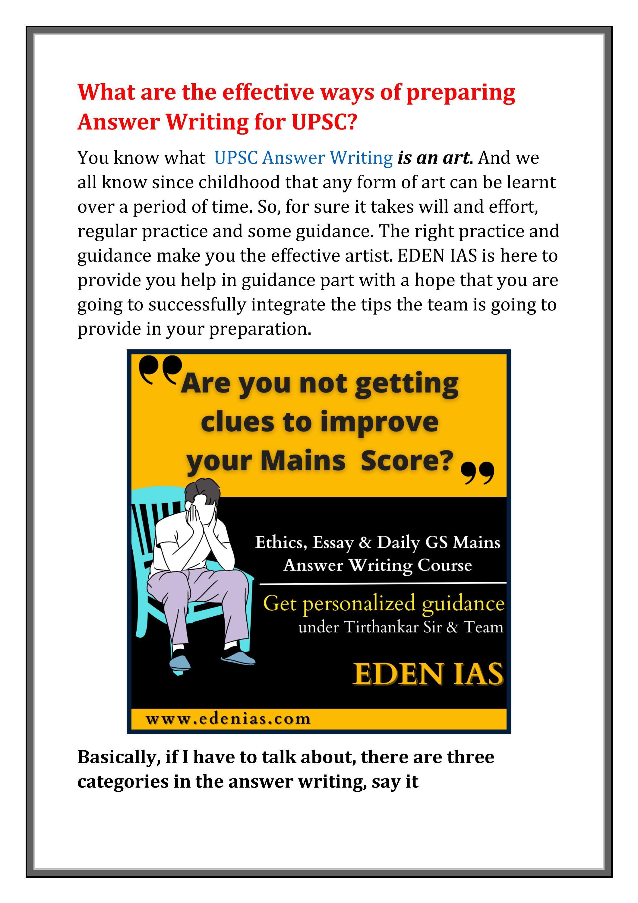 What Are The Effective Ways Of Preparing Answer Writing For UPSC By what-are-the-effective-ways-of-preparing-answer-writing-for-upsc-by