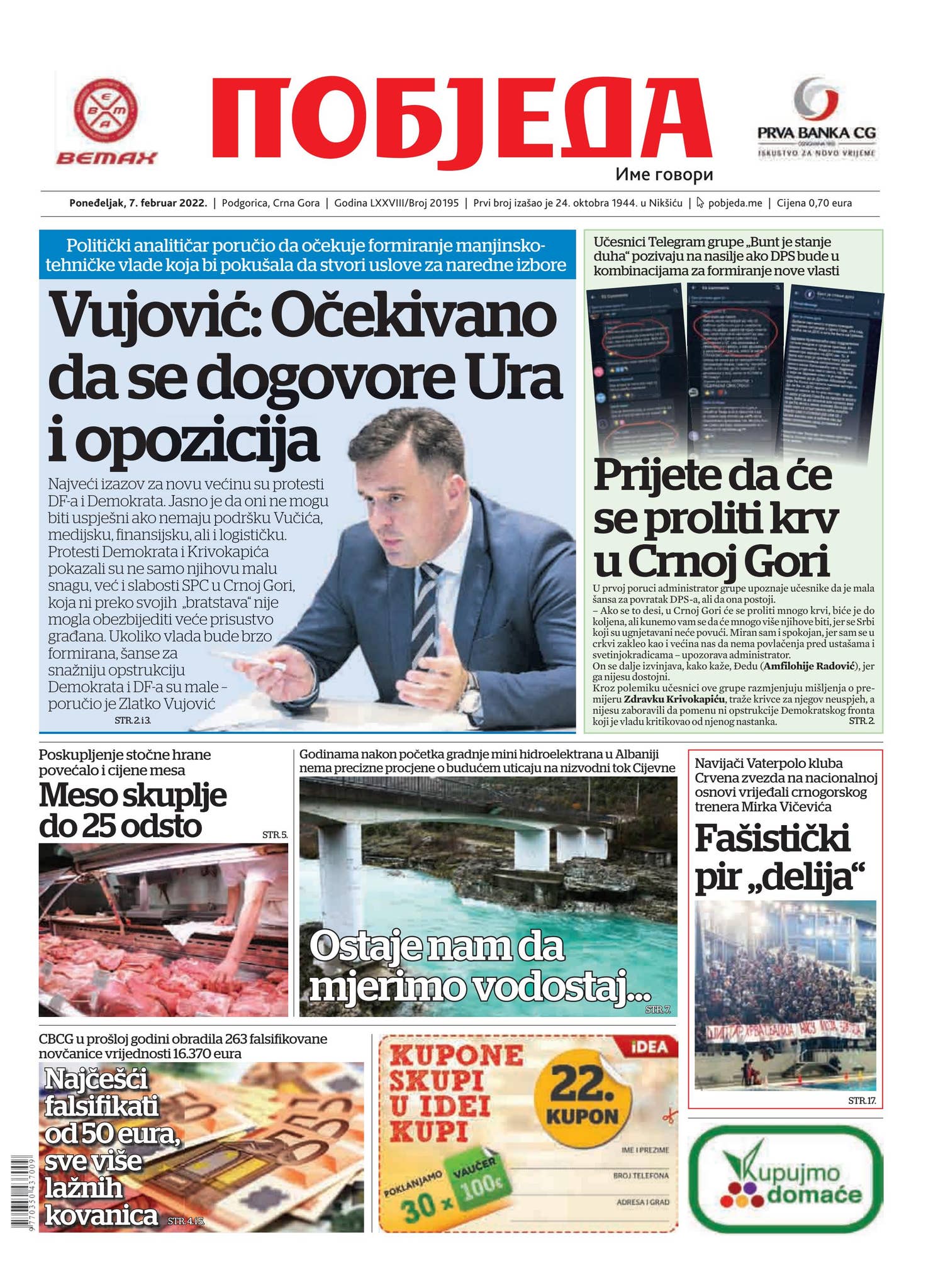 Dnevni list Pobjeda 07.02.2022. by Pobjeda - Issuu