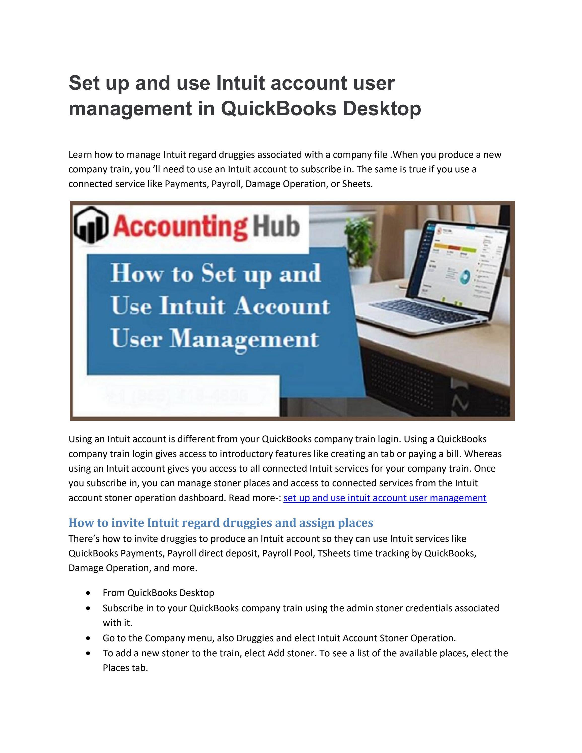 How to set up and use intuit account user management by accounting ...