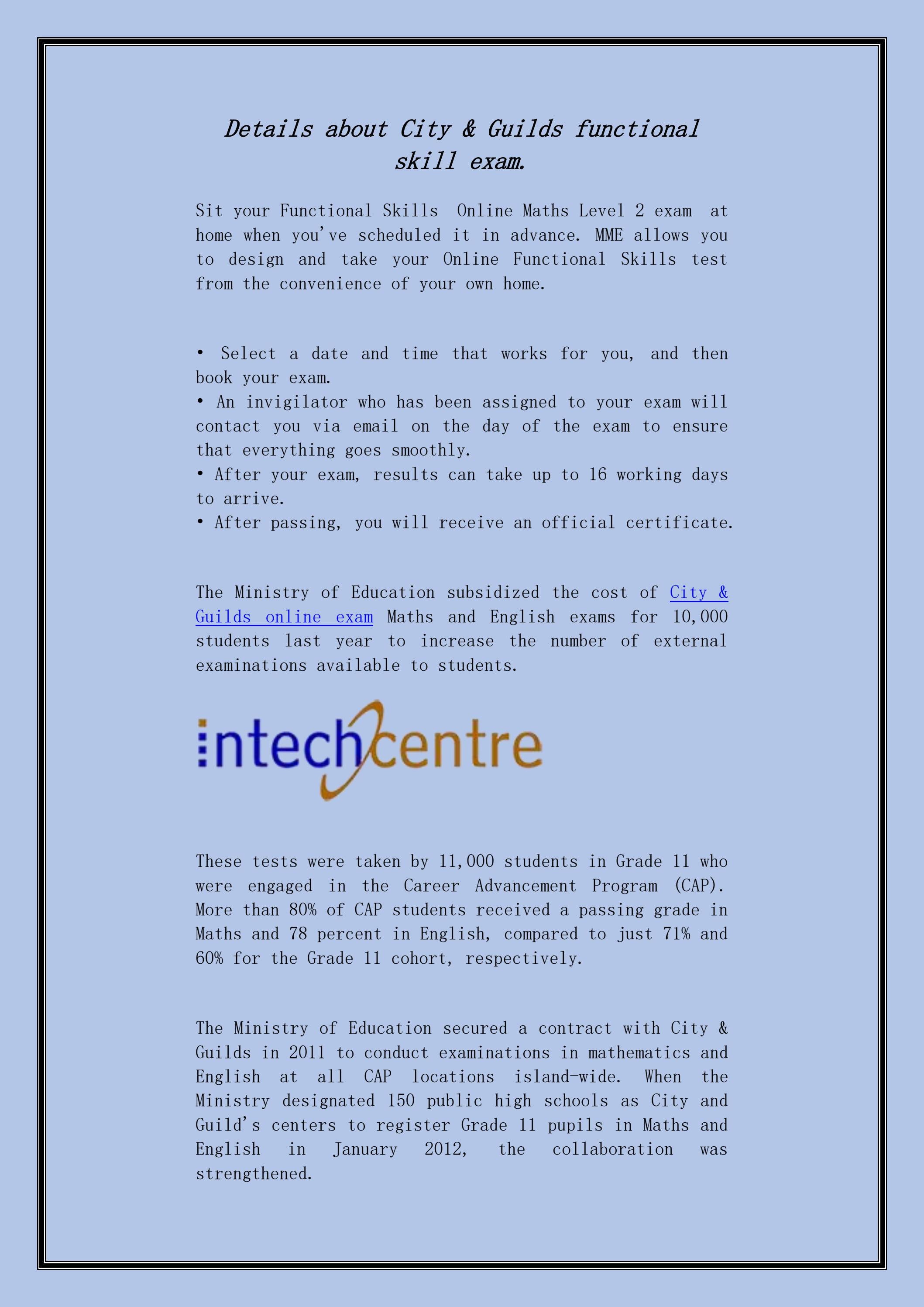 Details about City & Guilds functional skill exam. by amiasarian - Issuu