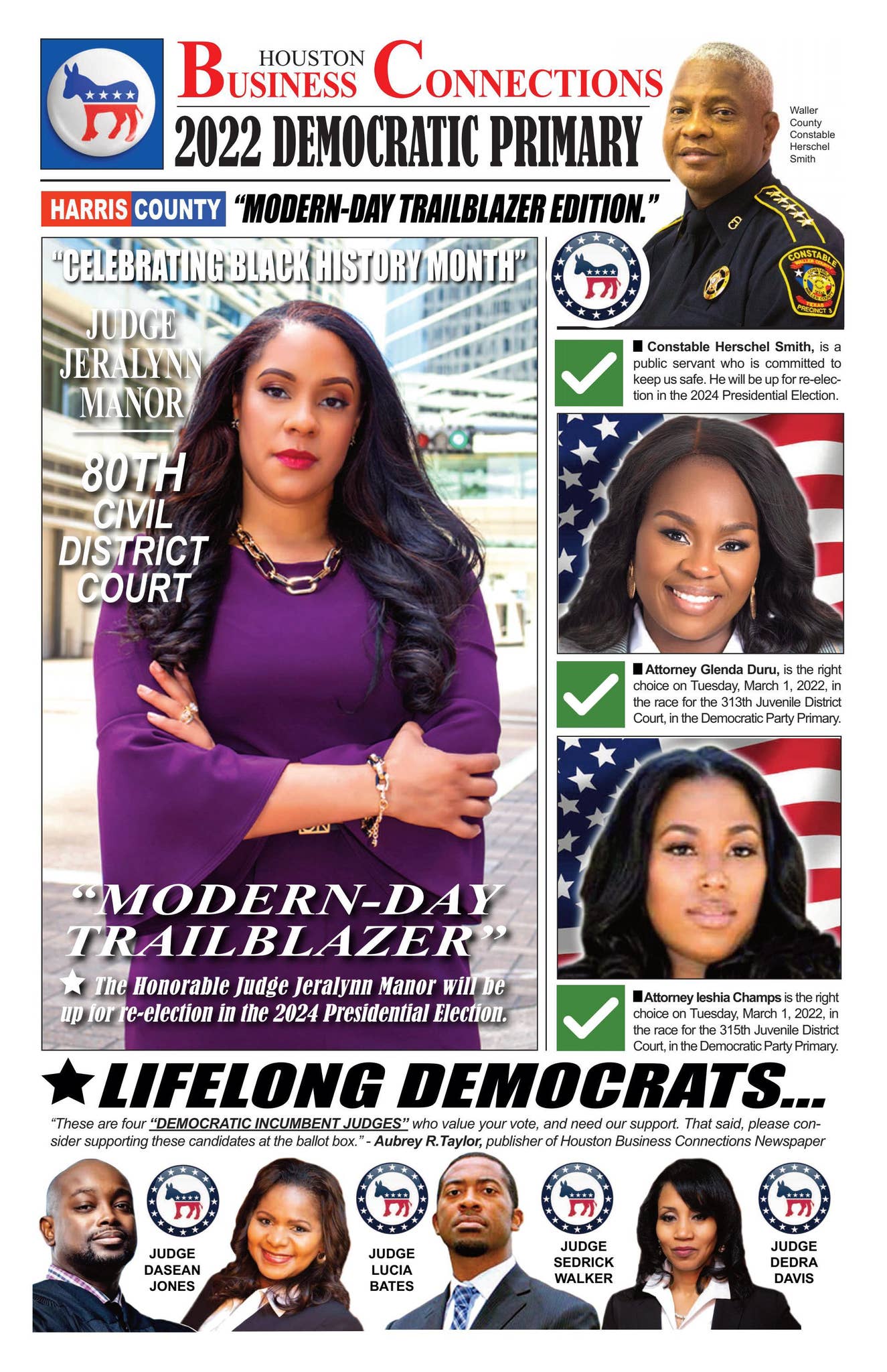 Judge Jeralynn Manor, Other Black History Month Trailblazers by Aubrey ...
