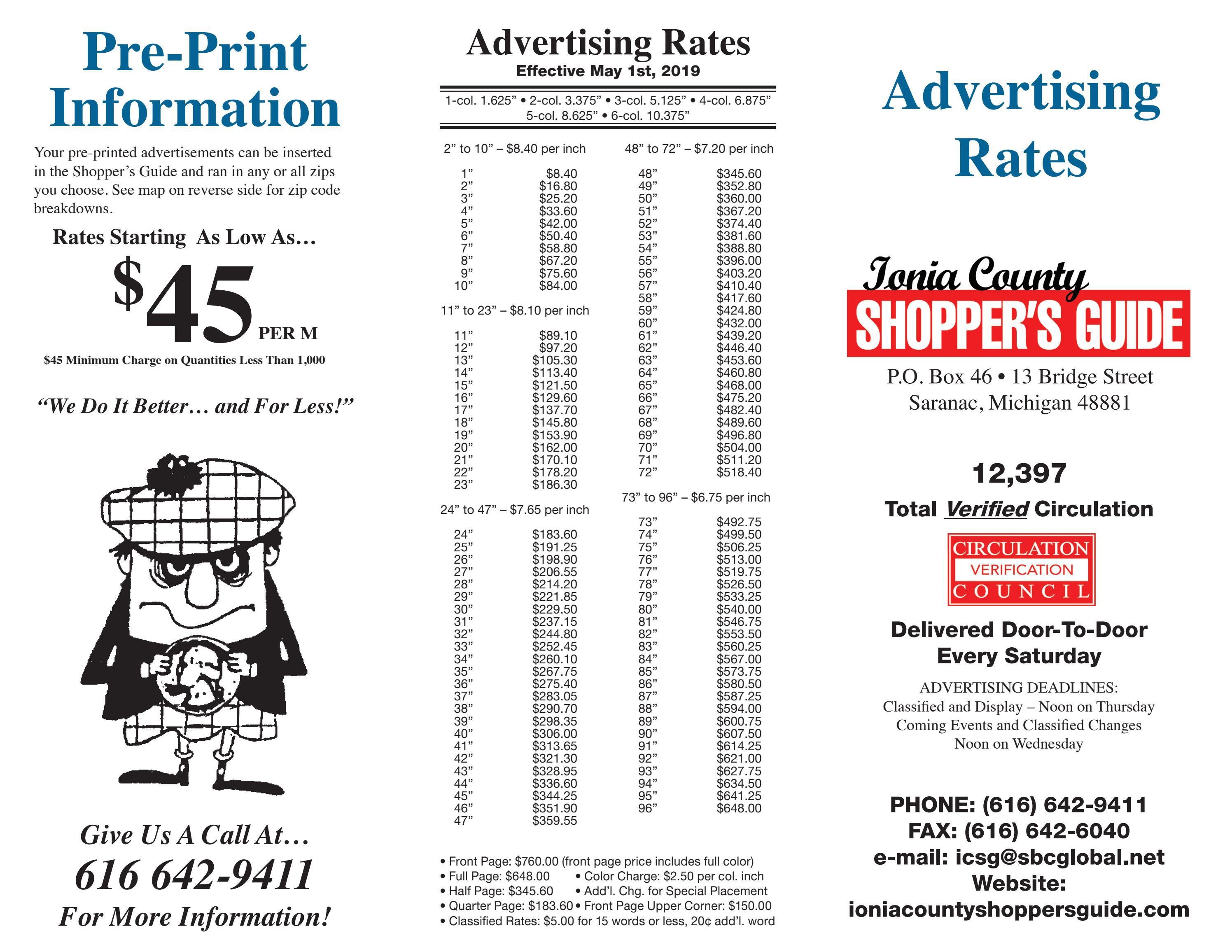 Rate Sheet 2022 by Tracy Smalley - Issuu