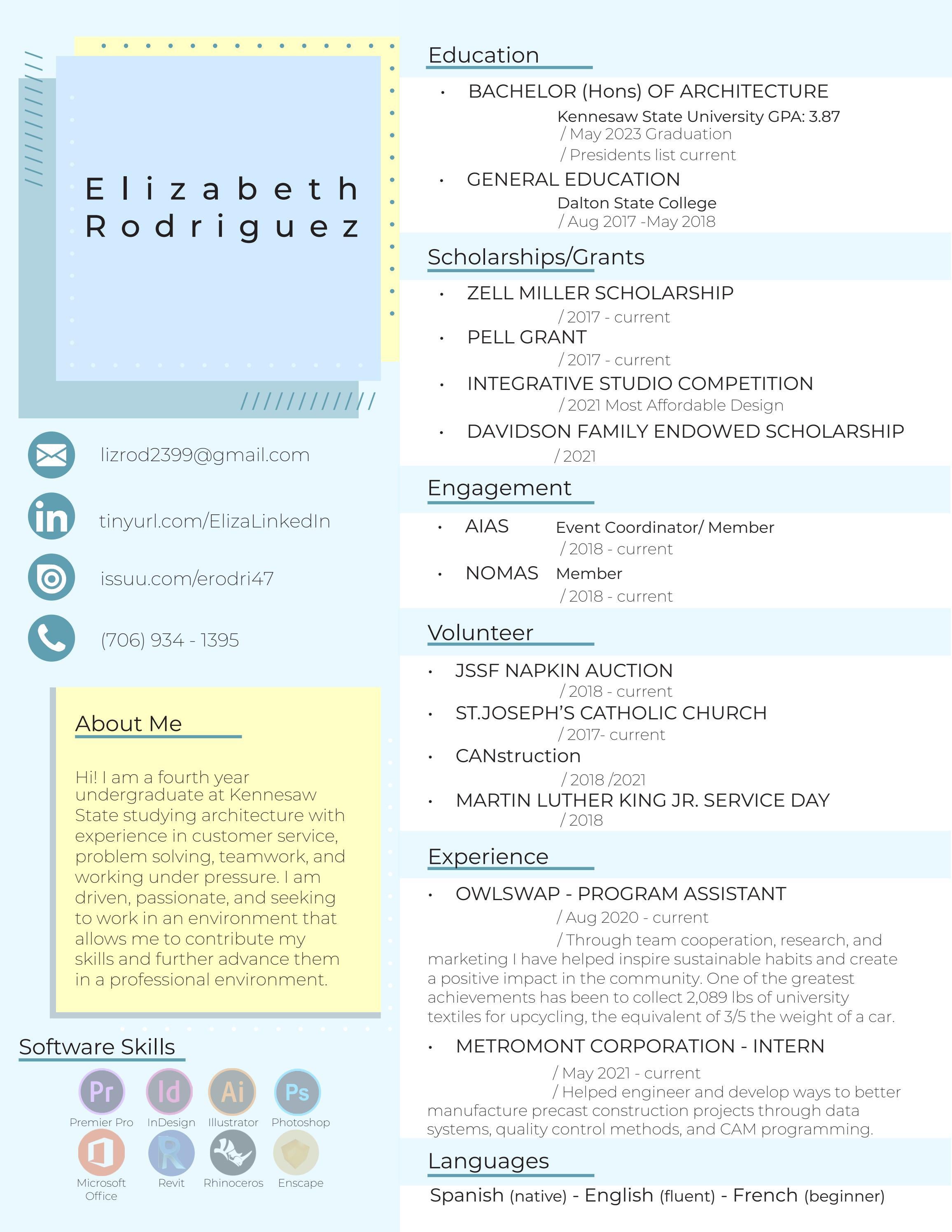 RESUME by Elizabeth Rodriguez - Issuu