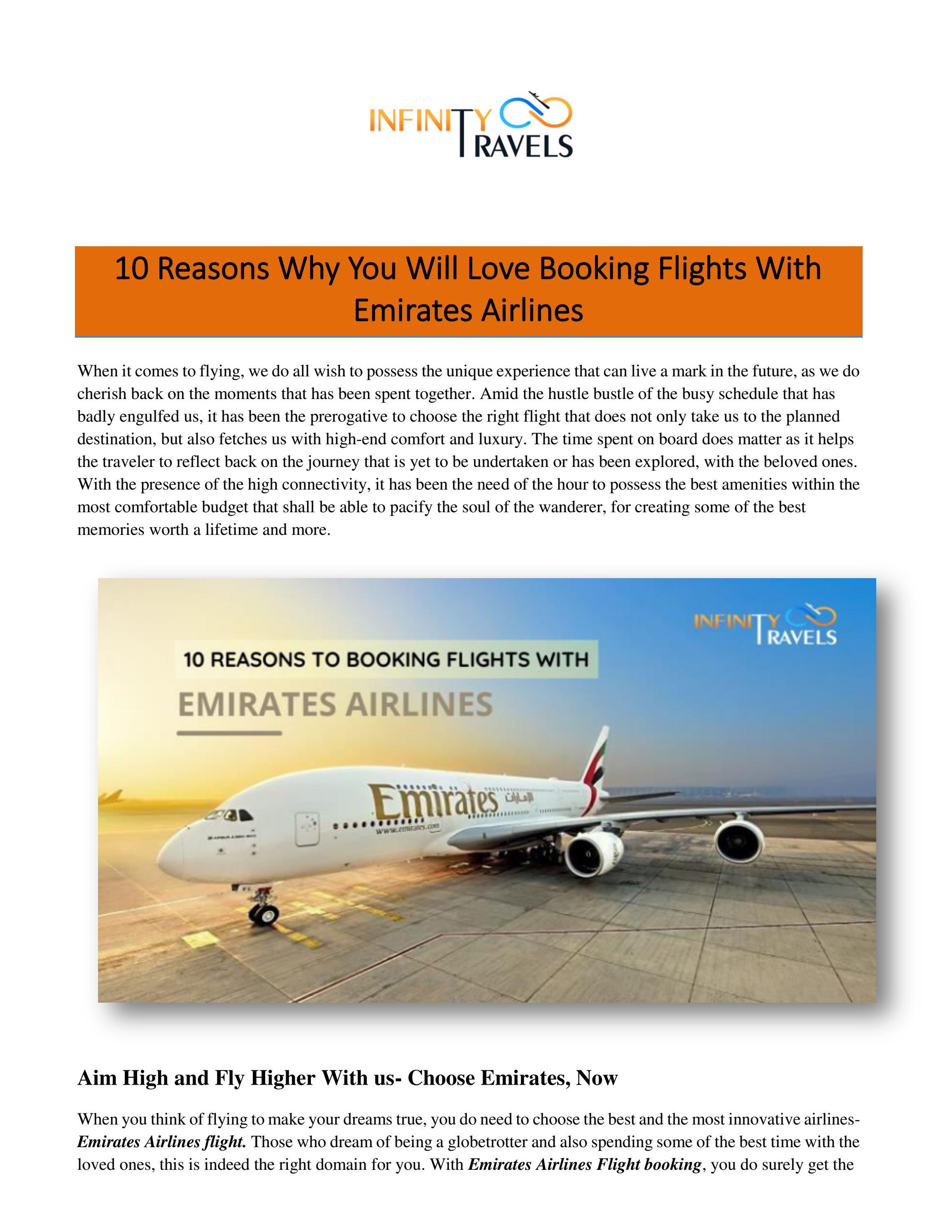 10 Reasons Why You Will Love Booking Flights With Emirates Airlines by ...