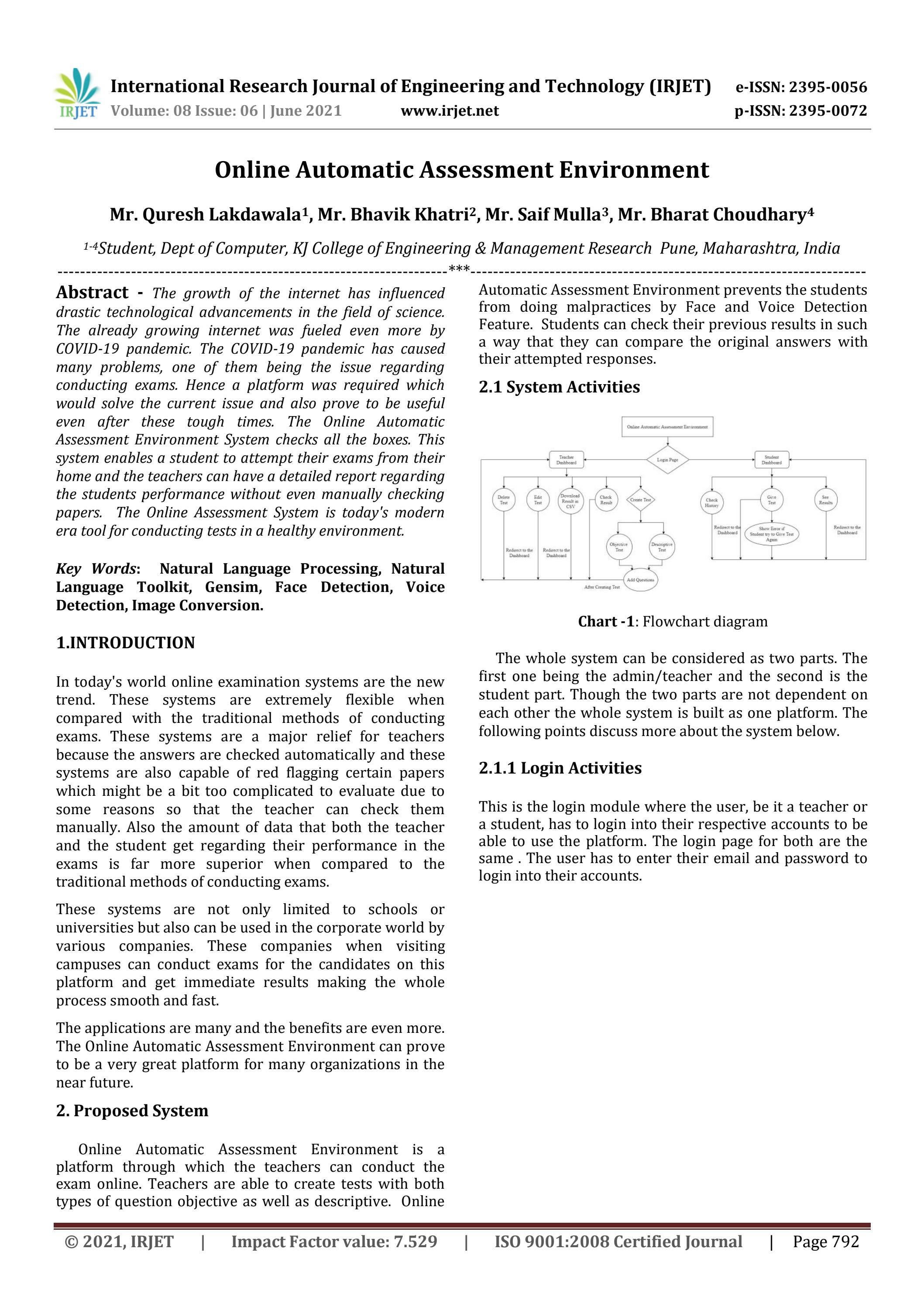 IRJET- Online Automatic Assessment Environment by IRJET Journal - Issuu