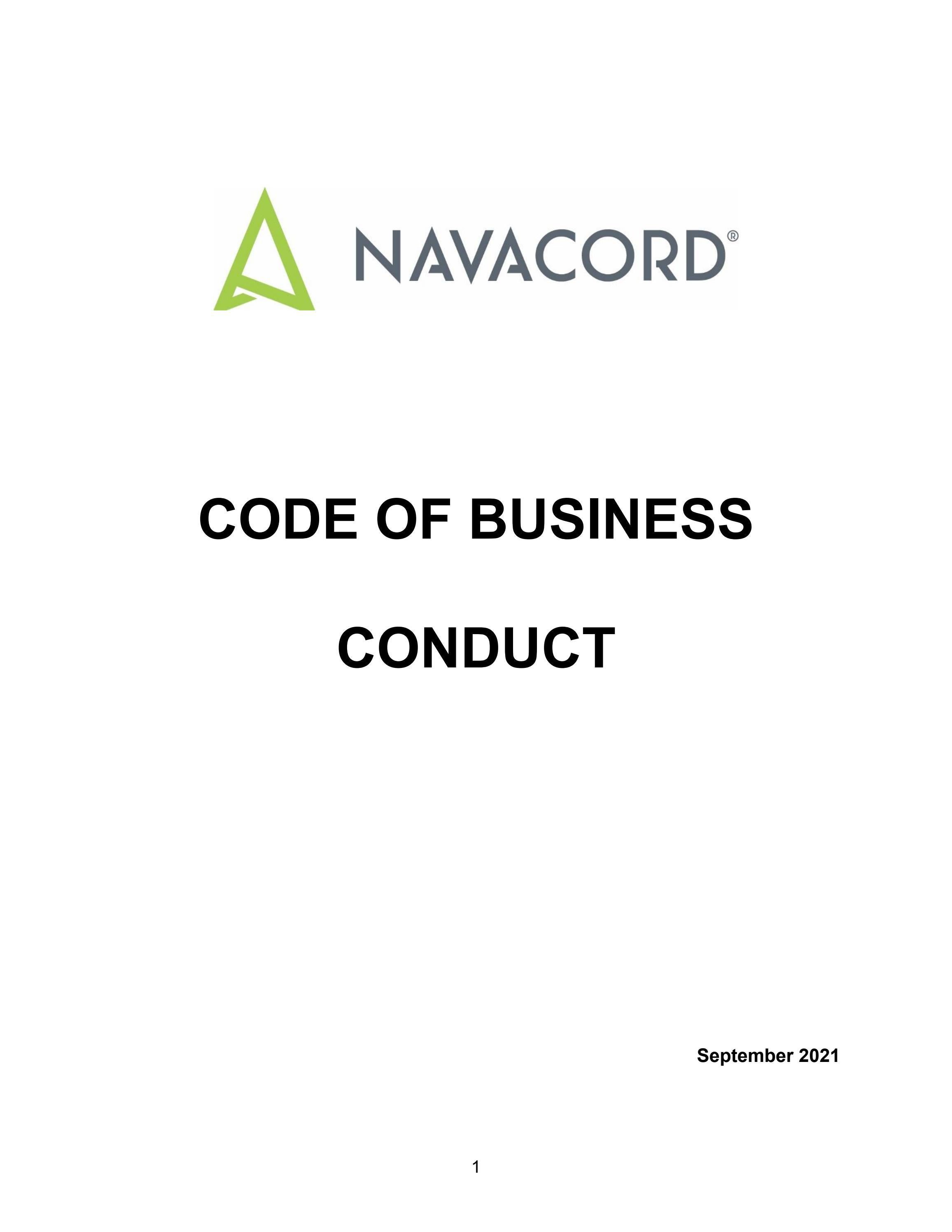 Navacord Code of Conduct by NAVACORD - Issuu