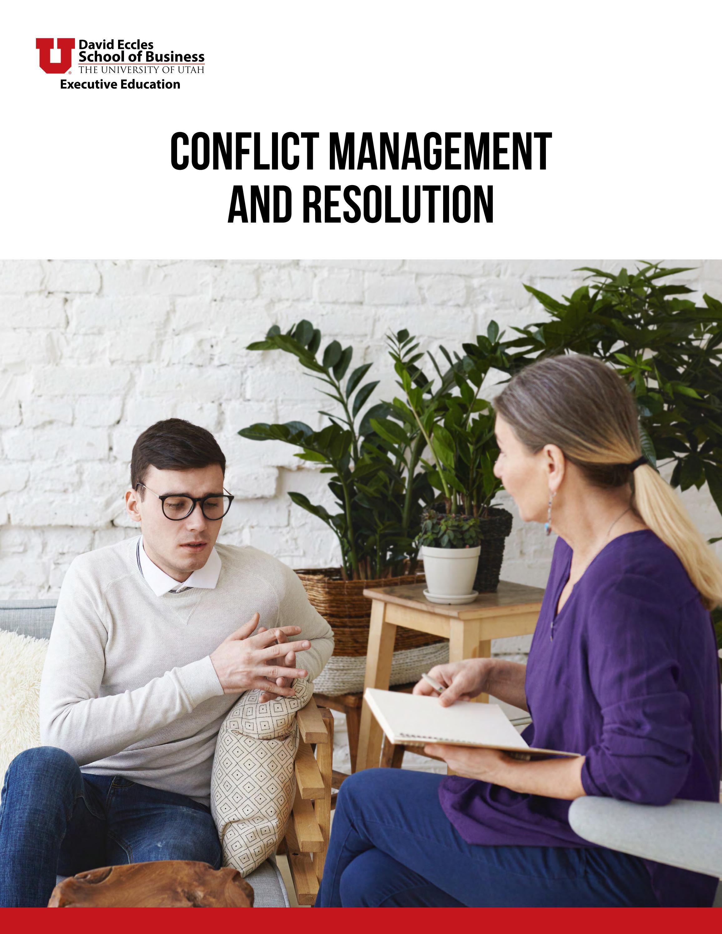 Conflict Management and Resolution by University of Utah's MBA Programs ...