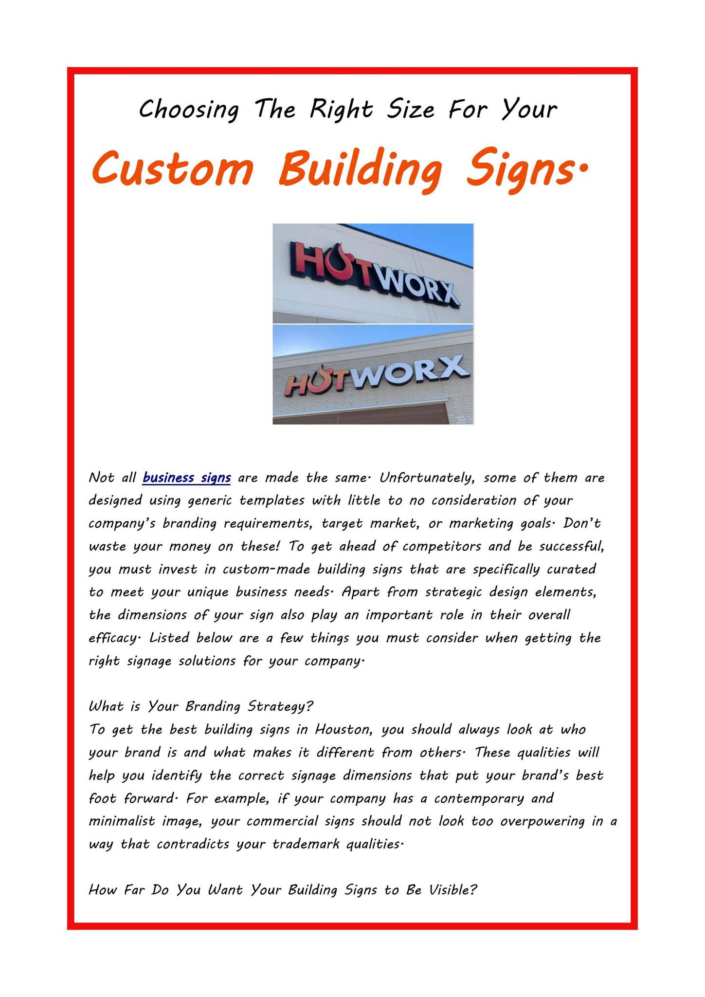 Choosing The Right Size For Your Custom Building Signs by ...