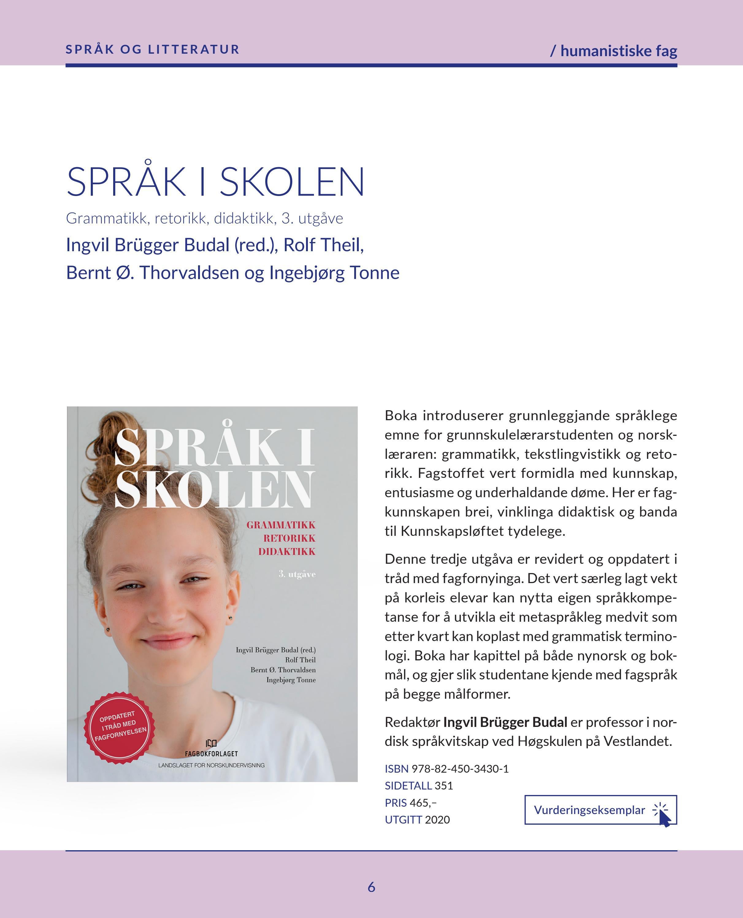 KATALOG Humanistiske fag - VÅR 2022 by Fagbokforlaget - Issuu