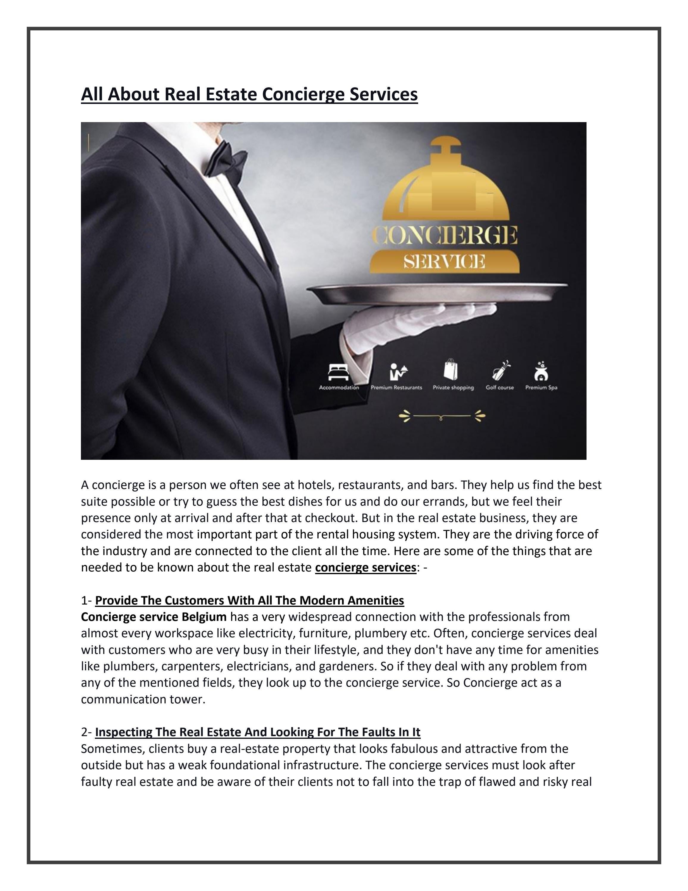 All About Real Estate Concierge Services by easyday - Issuu