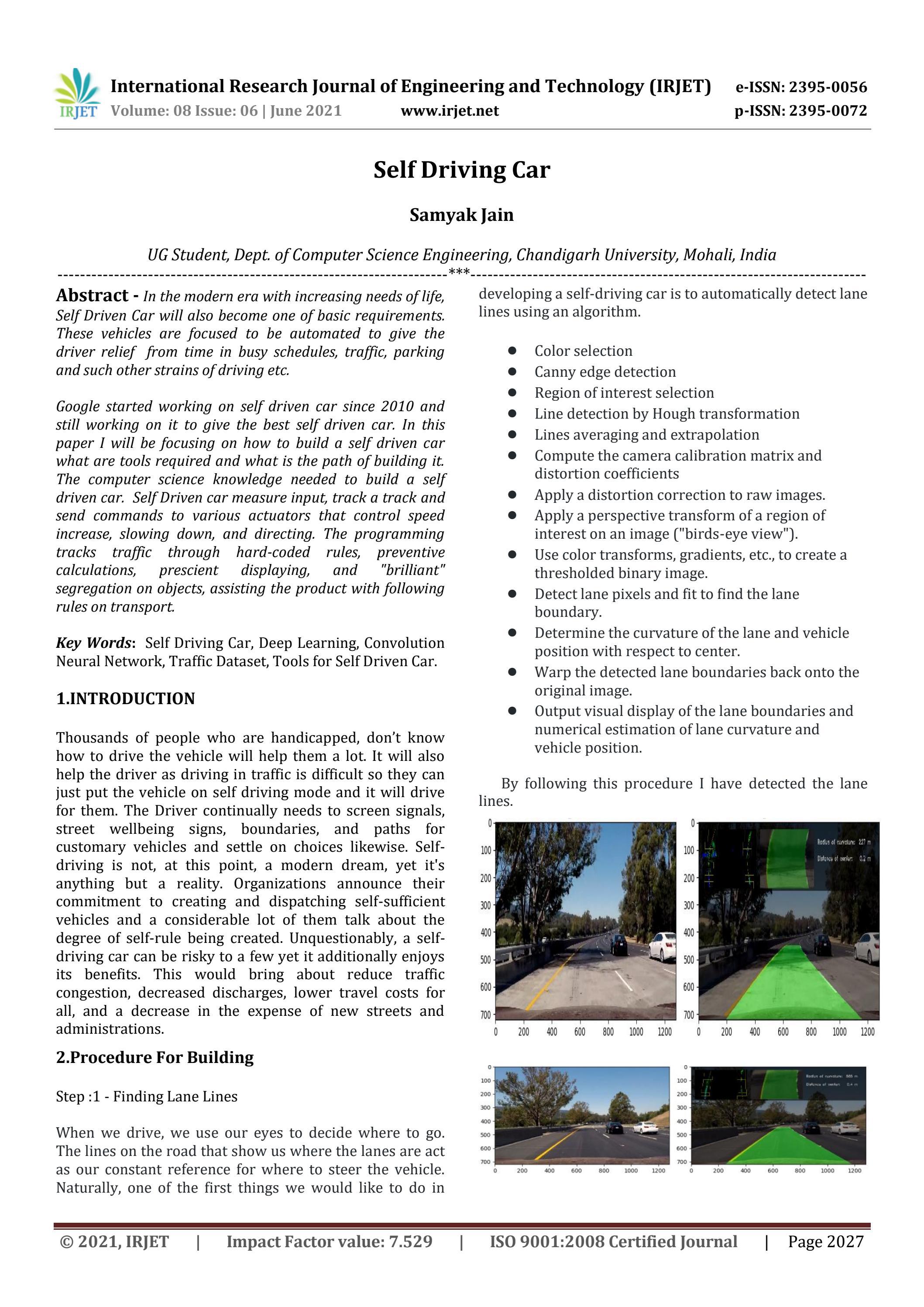 IRJET- Self Driving Car by IRJET Journal - Issuu