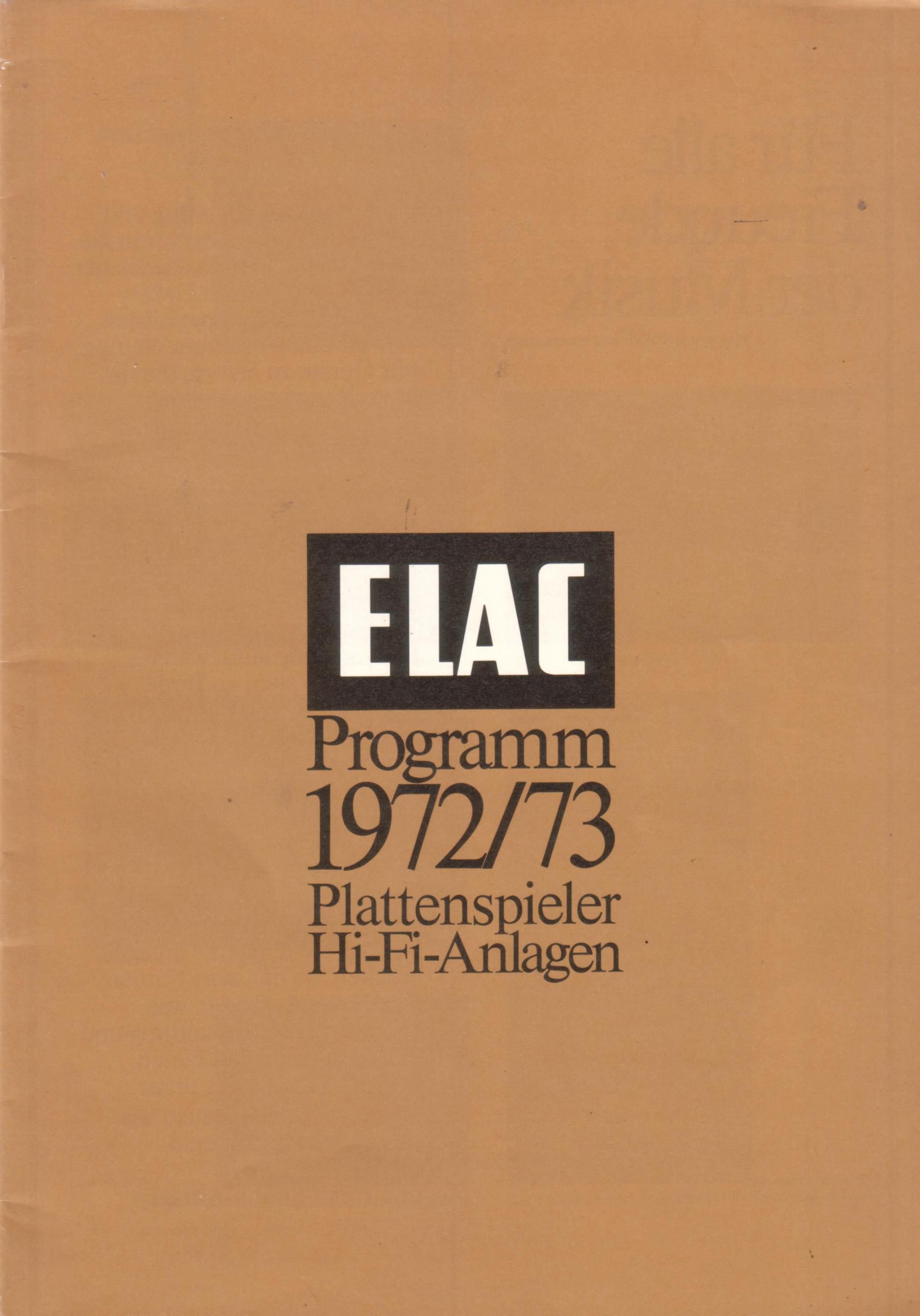 1972-73 Elac HiFi-Programm by Alex Chernyak - Issuu