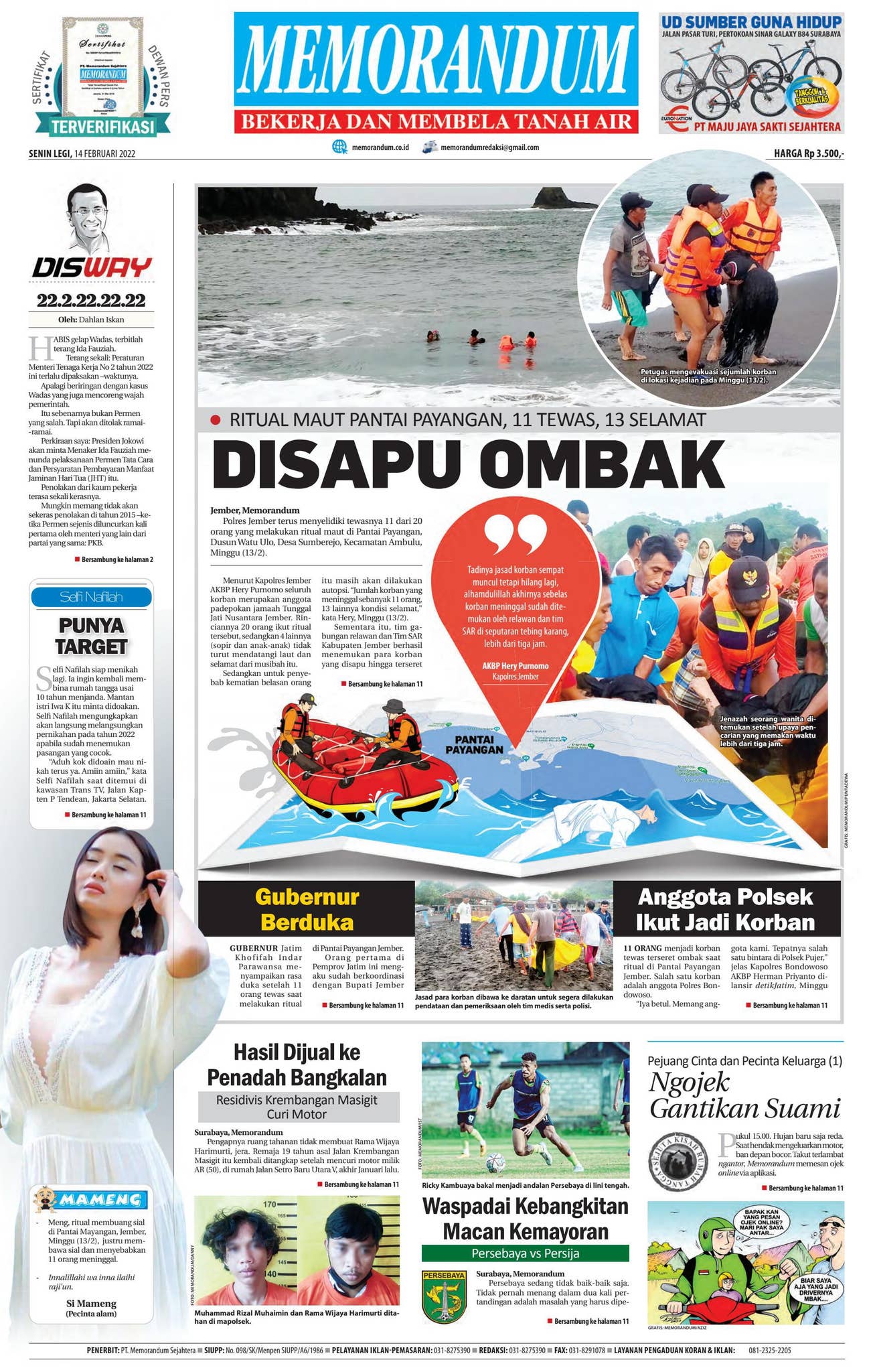 Koran Memorandum Edisi 14 Februari 2022 by memorandum - Issuu