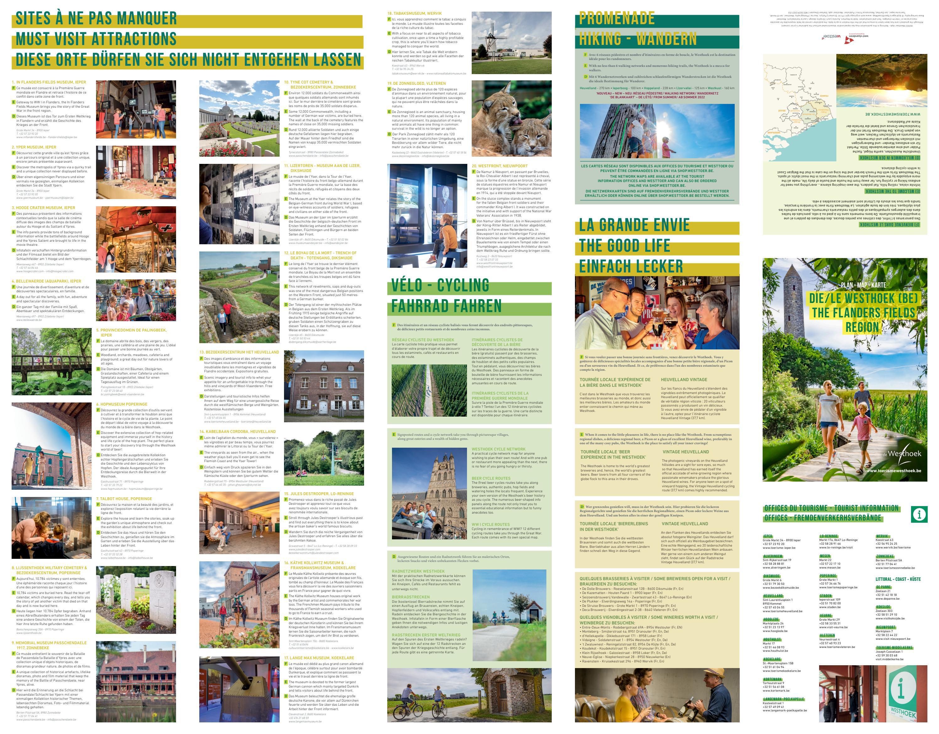 Plan - Map - Karte: Le Westhoek - The Flanders Fields Region by ...