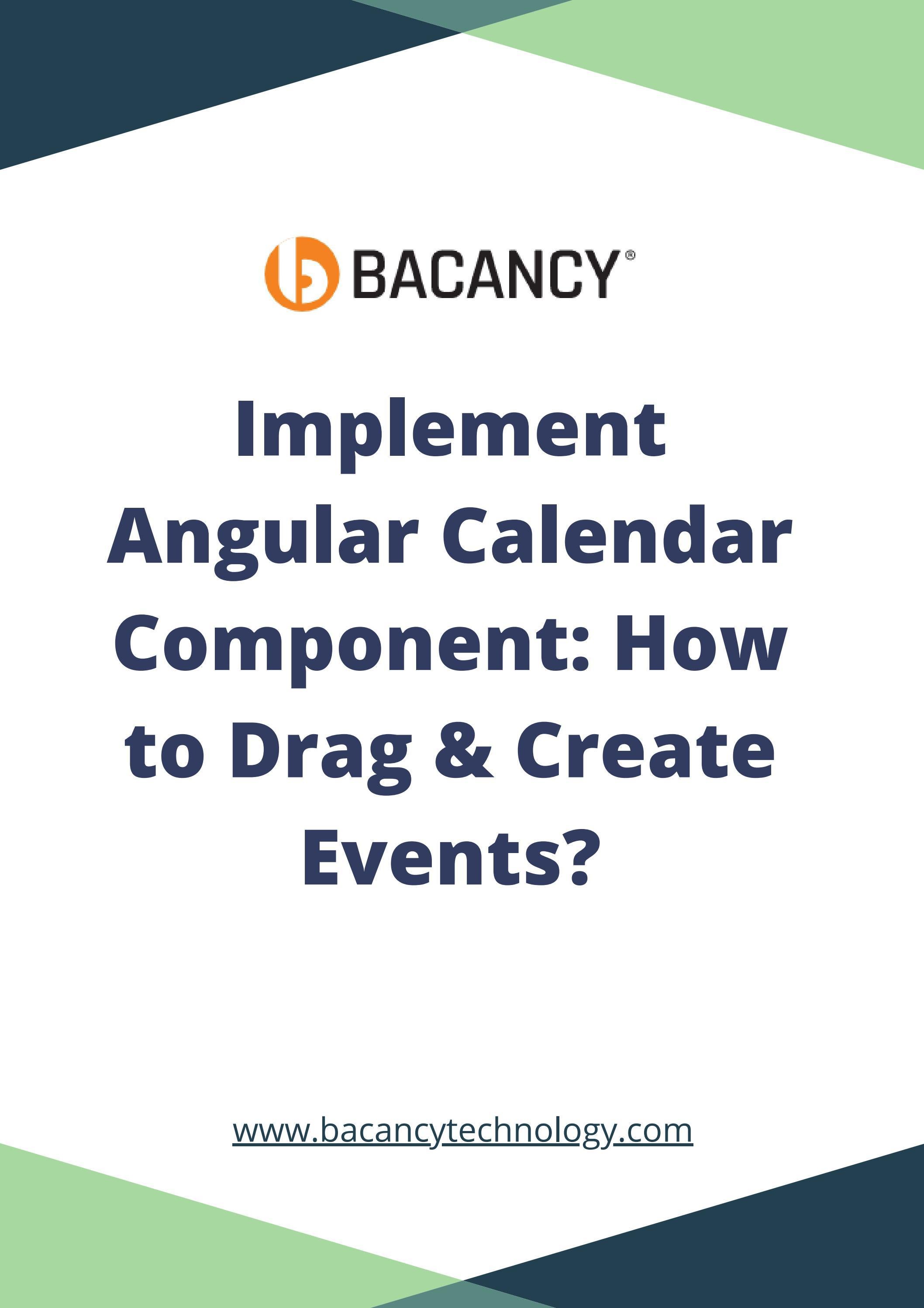 Implement Angular Calendar Component: How to Drag & Create Events? by ...