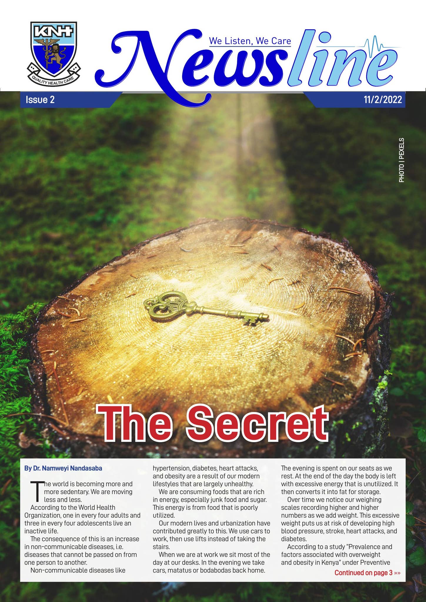 KNH NEWSLINE ED 2 2022 by Kenyatta National Hospital - Issuu