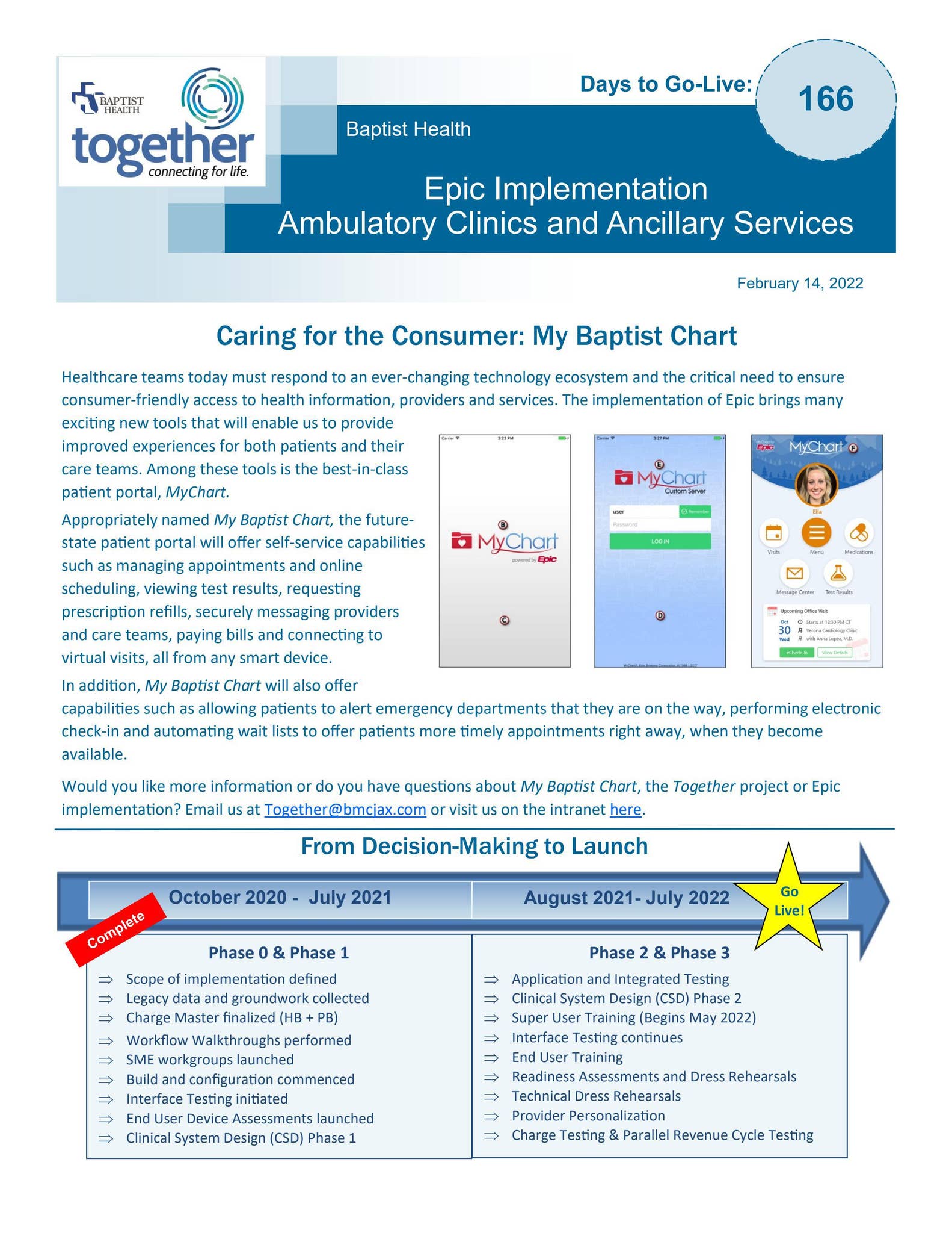 February Newsletter: Epic Implementation Ambulatory Clinics and ...