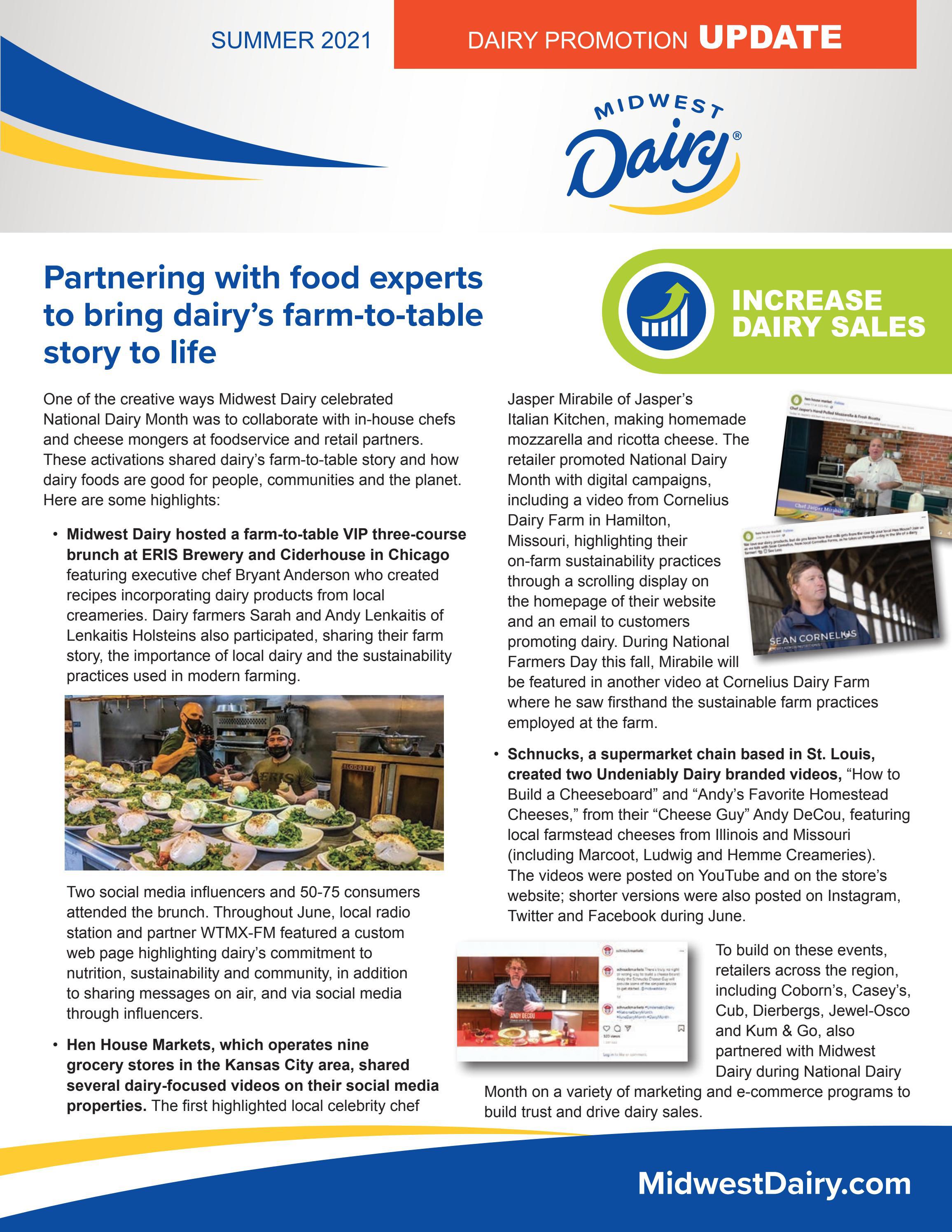 Dairy Promotion Update - Summer 2021 by Midwest Dairy - Issuu