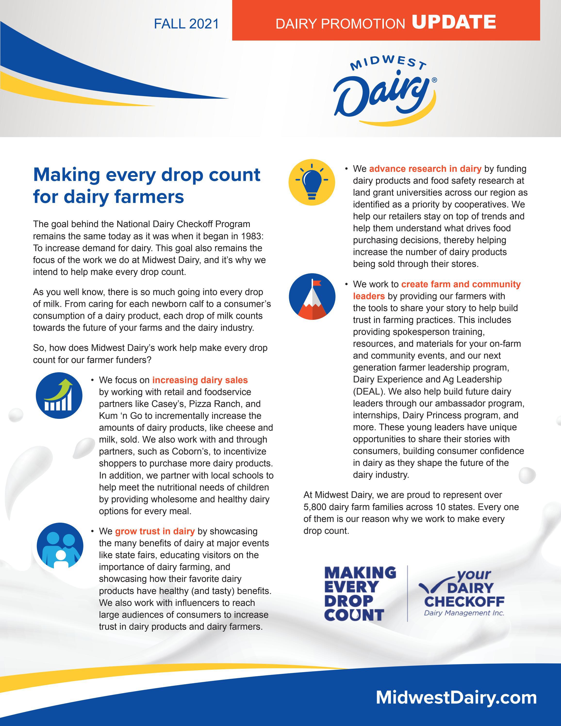 Dairy Promotion Update - Fall 2021 by Midwest Dairy - Issuu