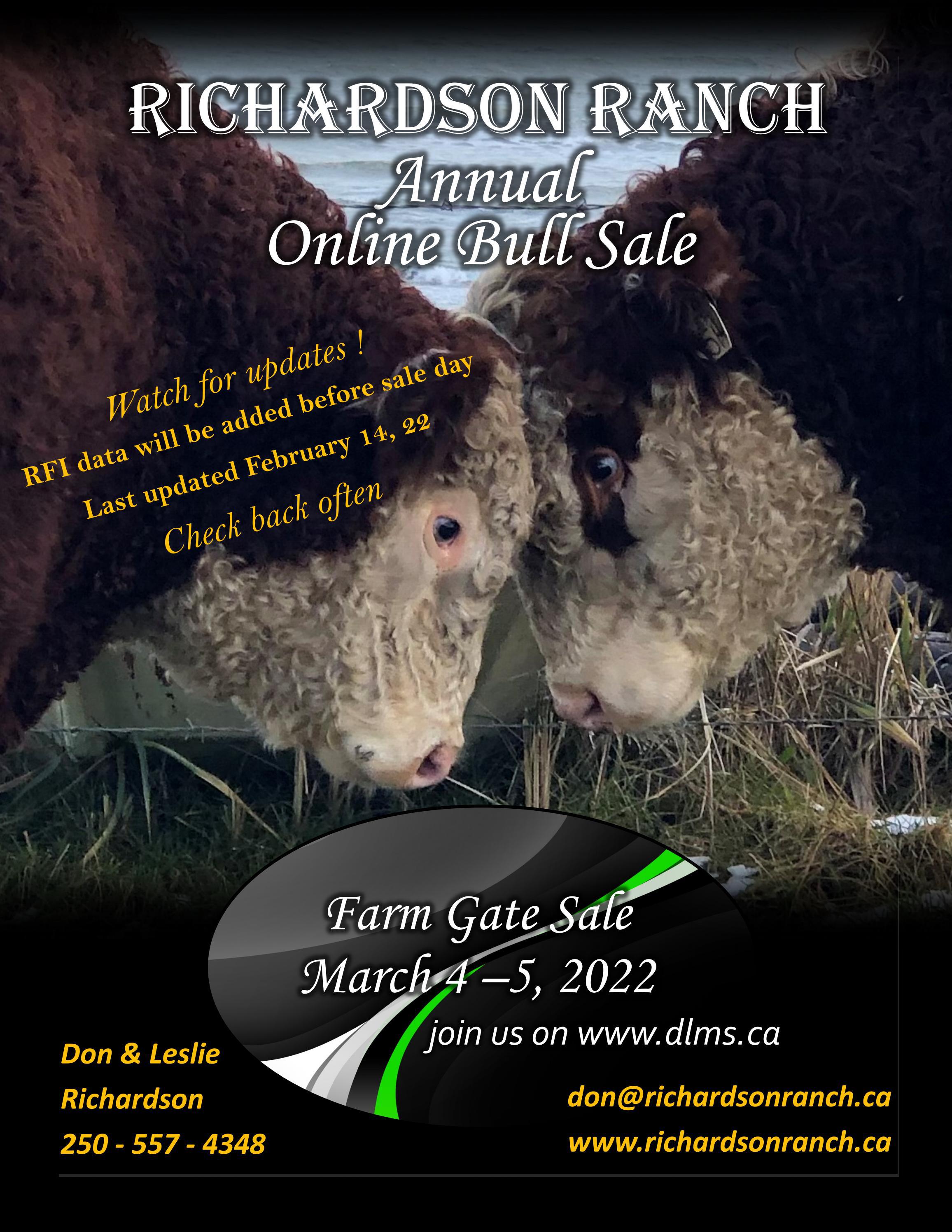 Richardson Ranch Online Bull Sale by Don Richardson - Issuu