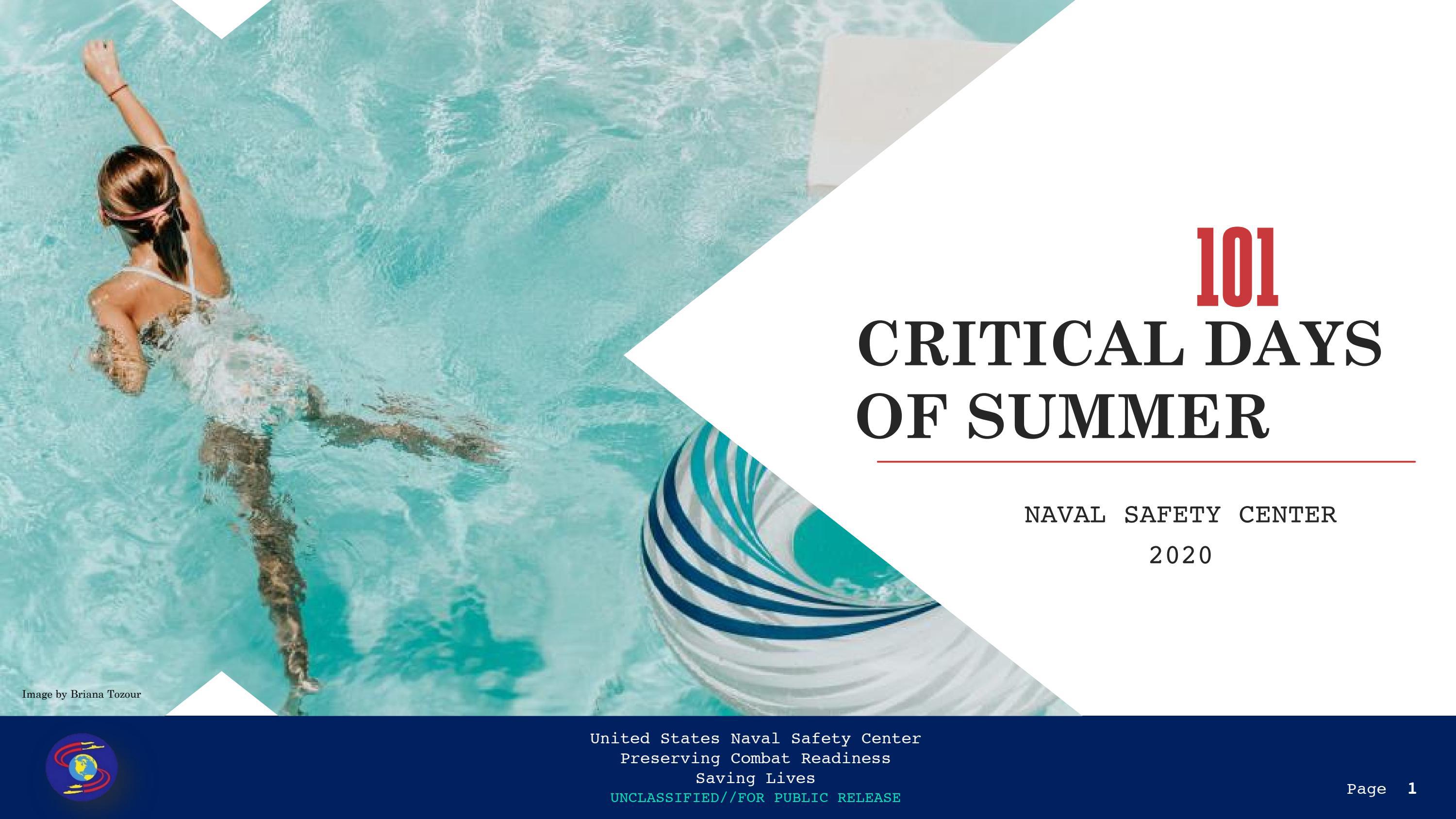 101 Critical Days of Summer 2020 by Naval Safety Command - Issuu