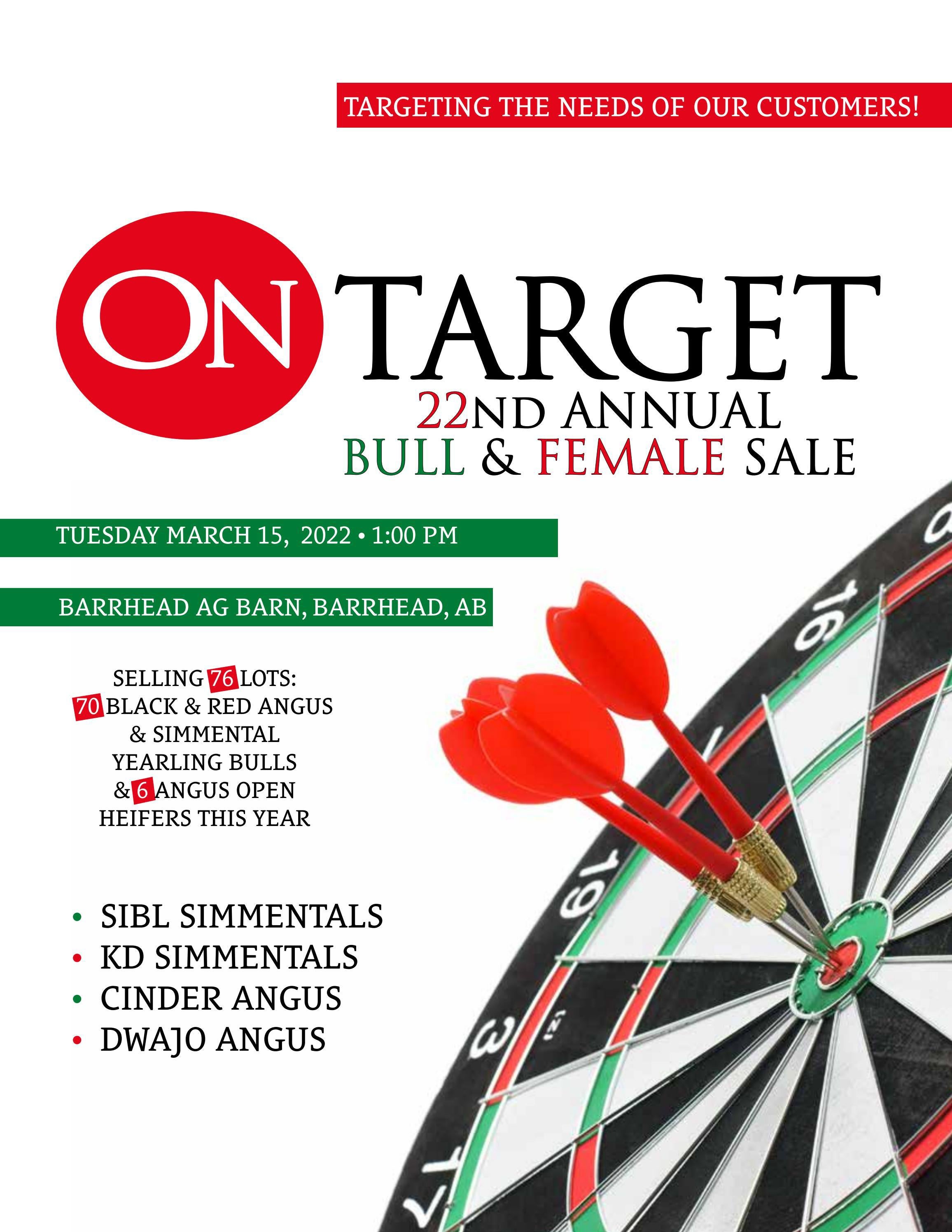 On Target Bull and Female Sale 2022 by KendraFisherDESIGNS - Issuu