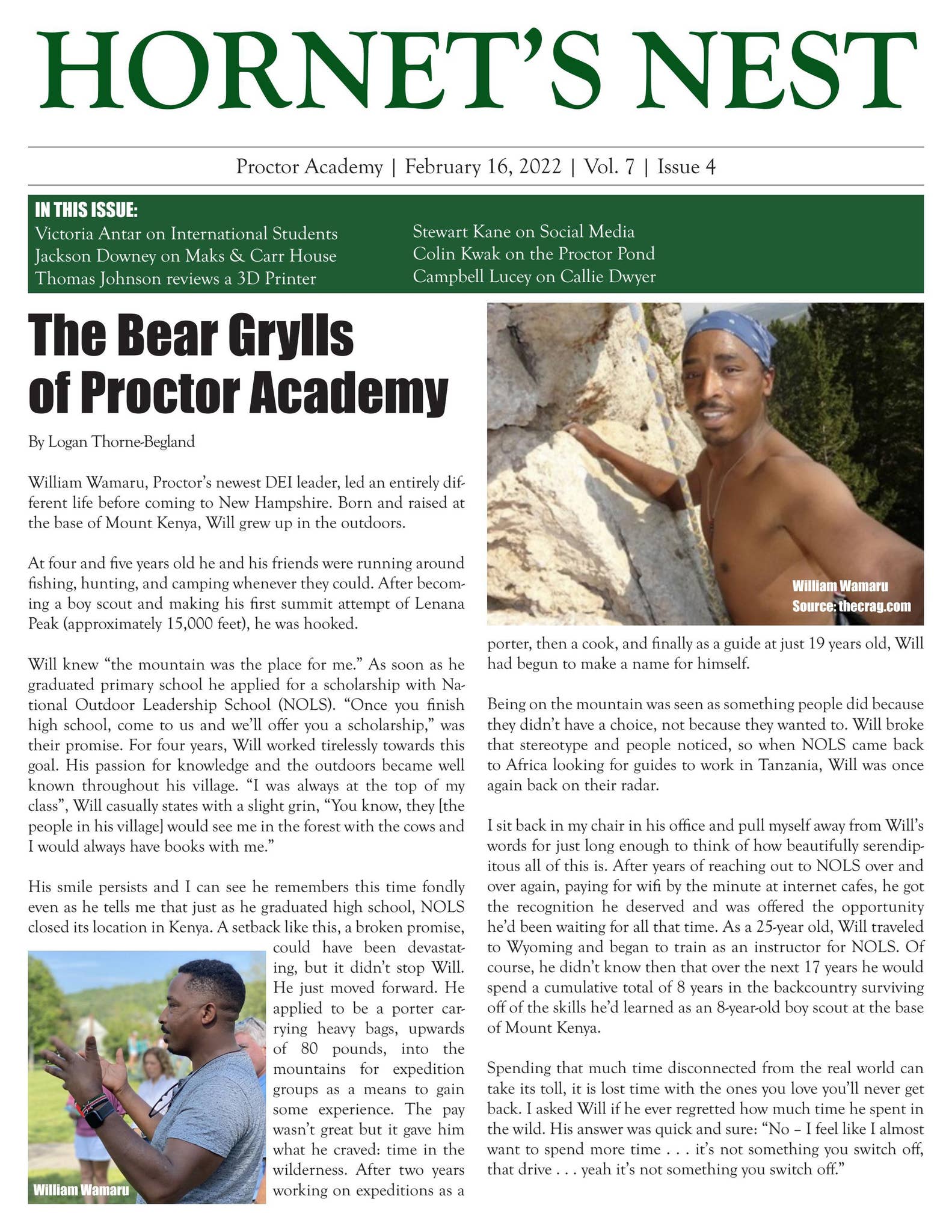 Hornet's Nest | February 16, 2022 | Vol. 7 | Issue 4 by Proctor Academy ...