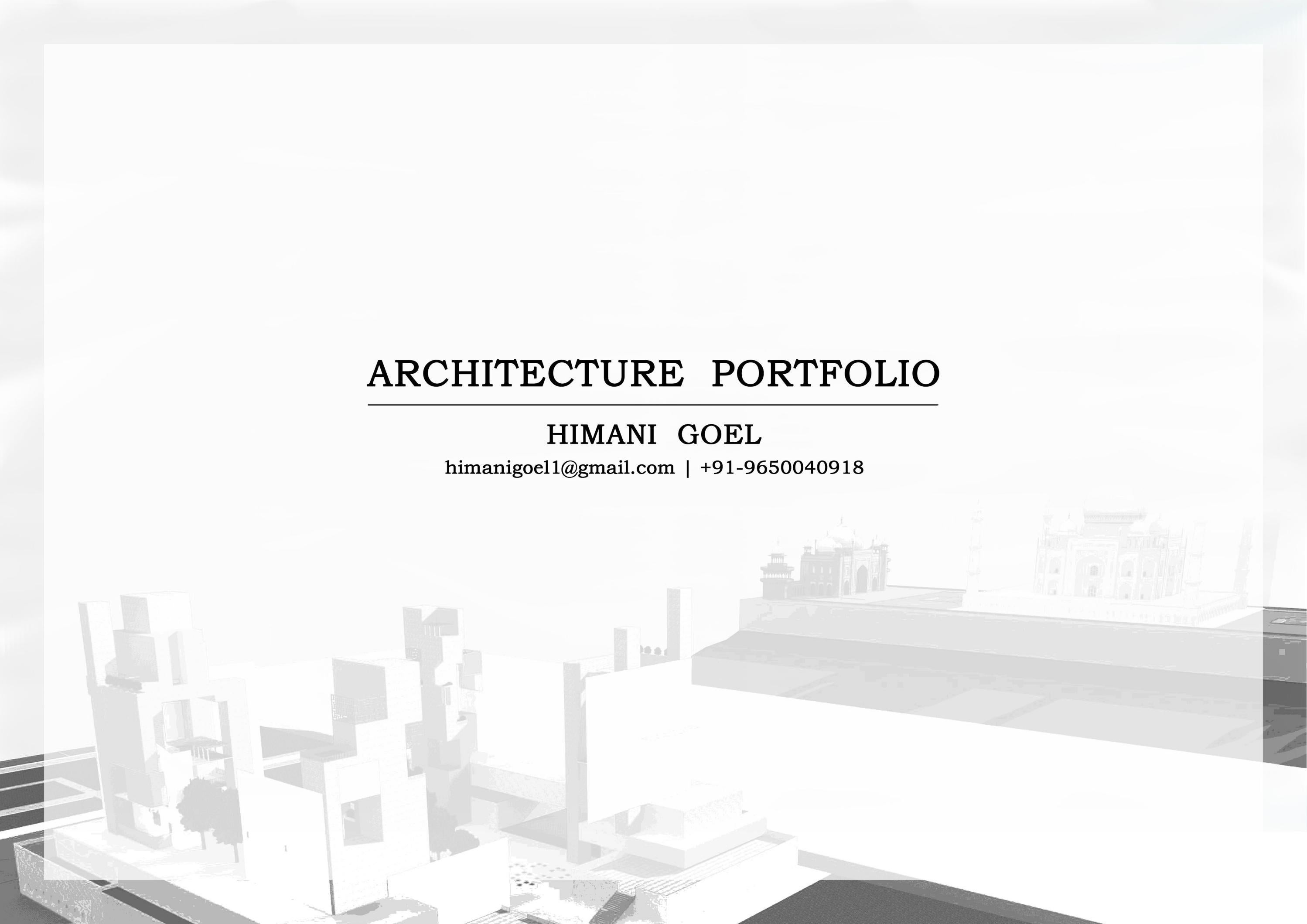 Architecture Portfolio - Himani Goel by HimaniGoel05 - Issuu