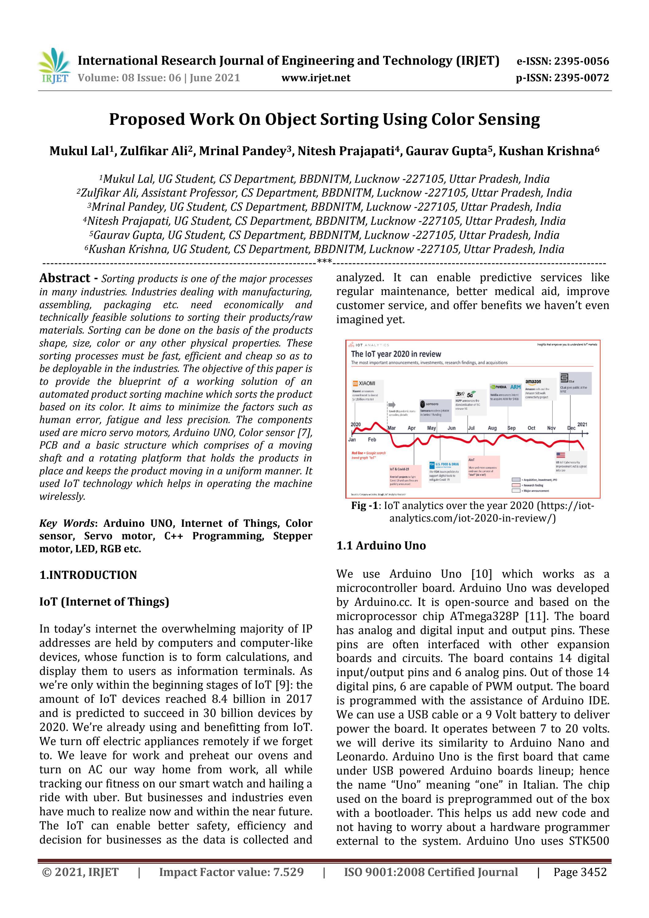 IRJET- Proposed Work On Object Sorting Using Color Sensing by IRJET ...