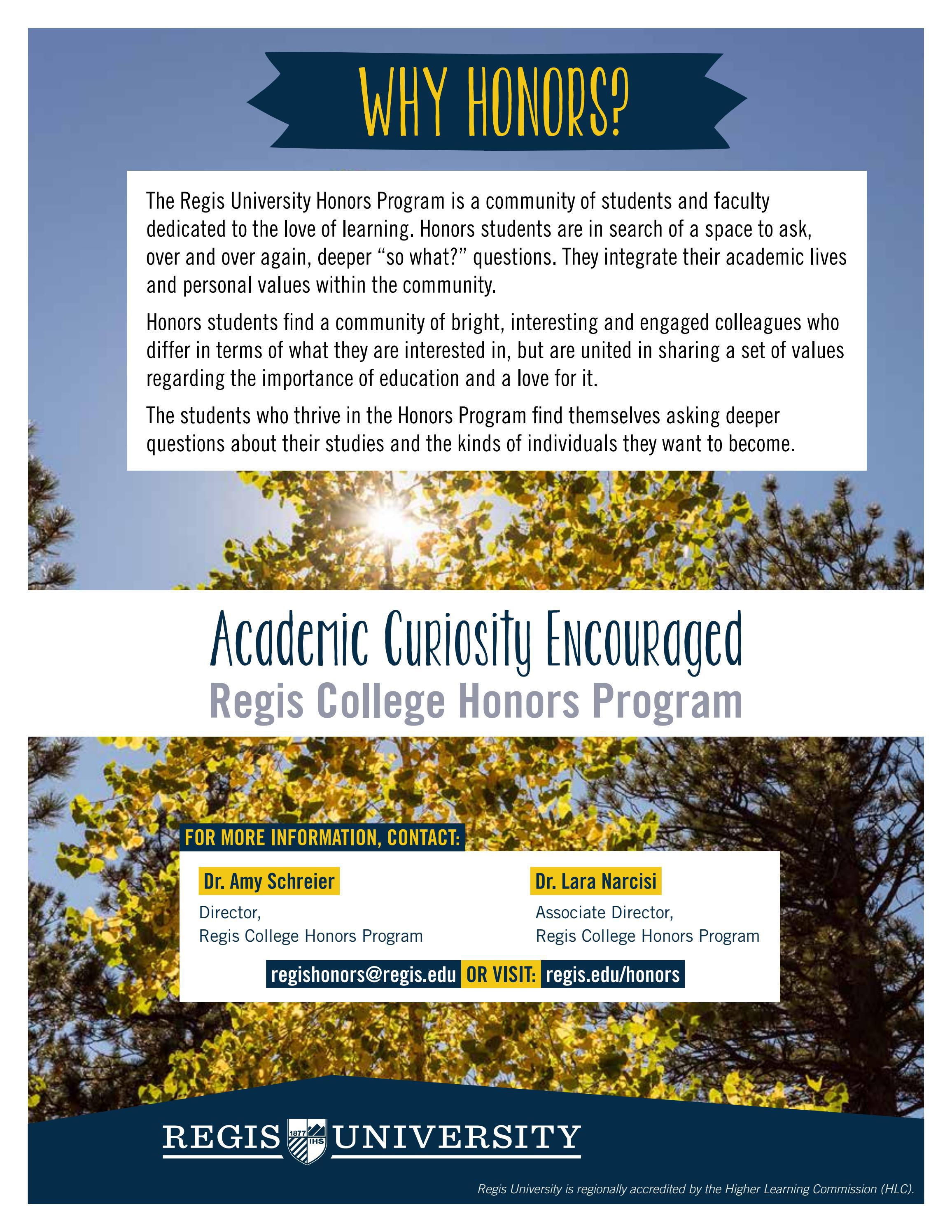 Honors Flier by Regis University - Issuu