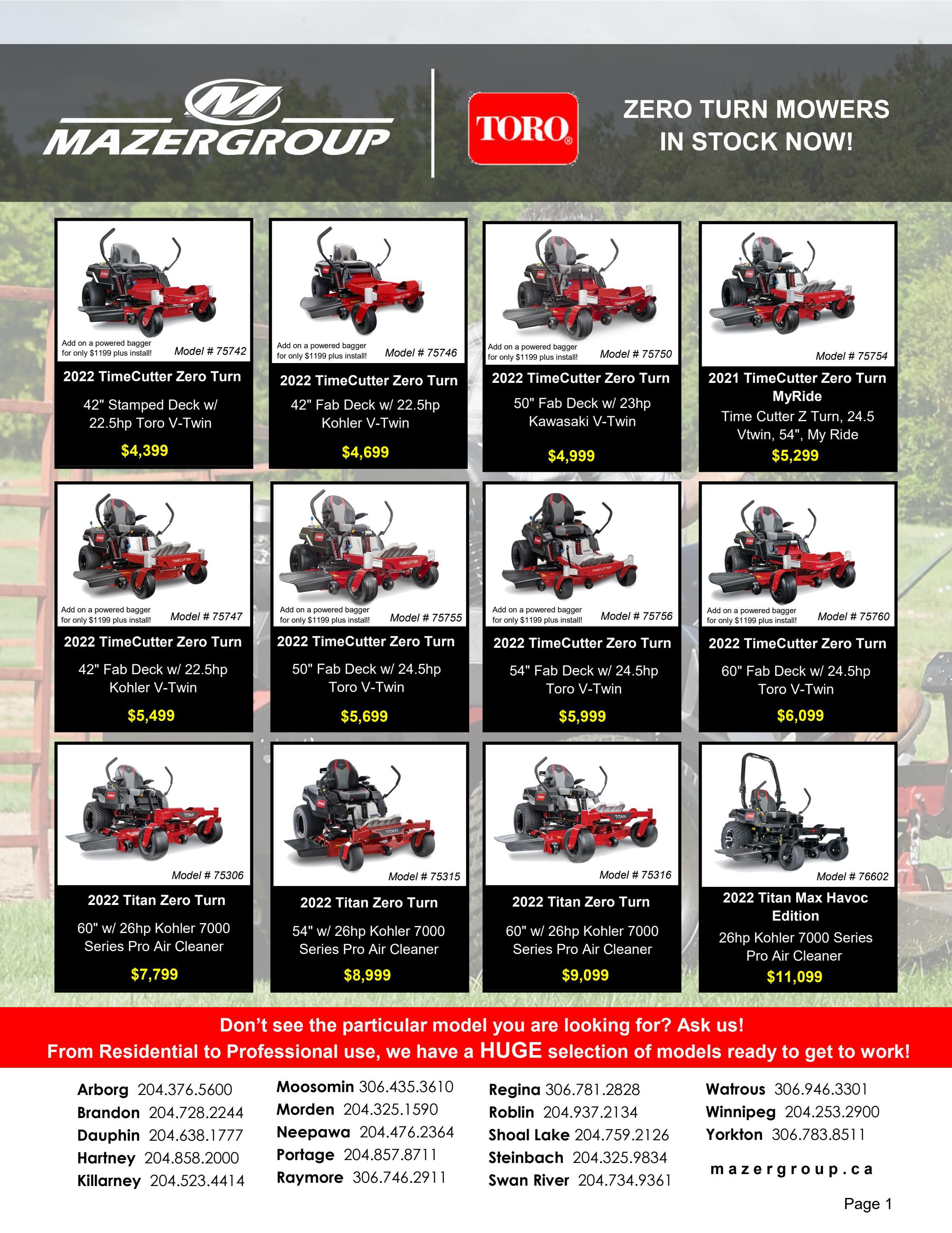 Toro Flyer February 2022 by Mazergroup - Issuu