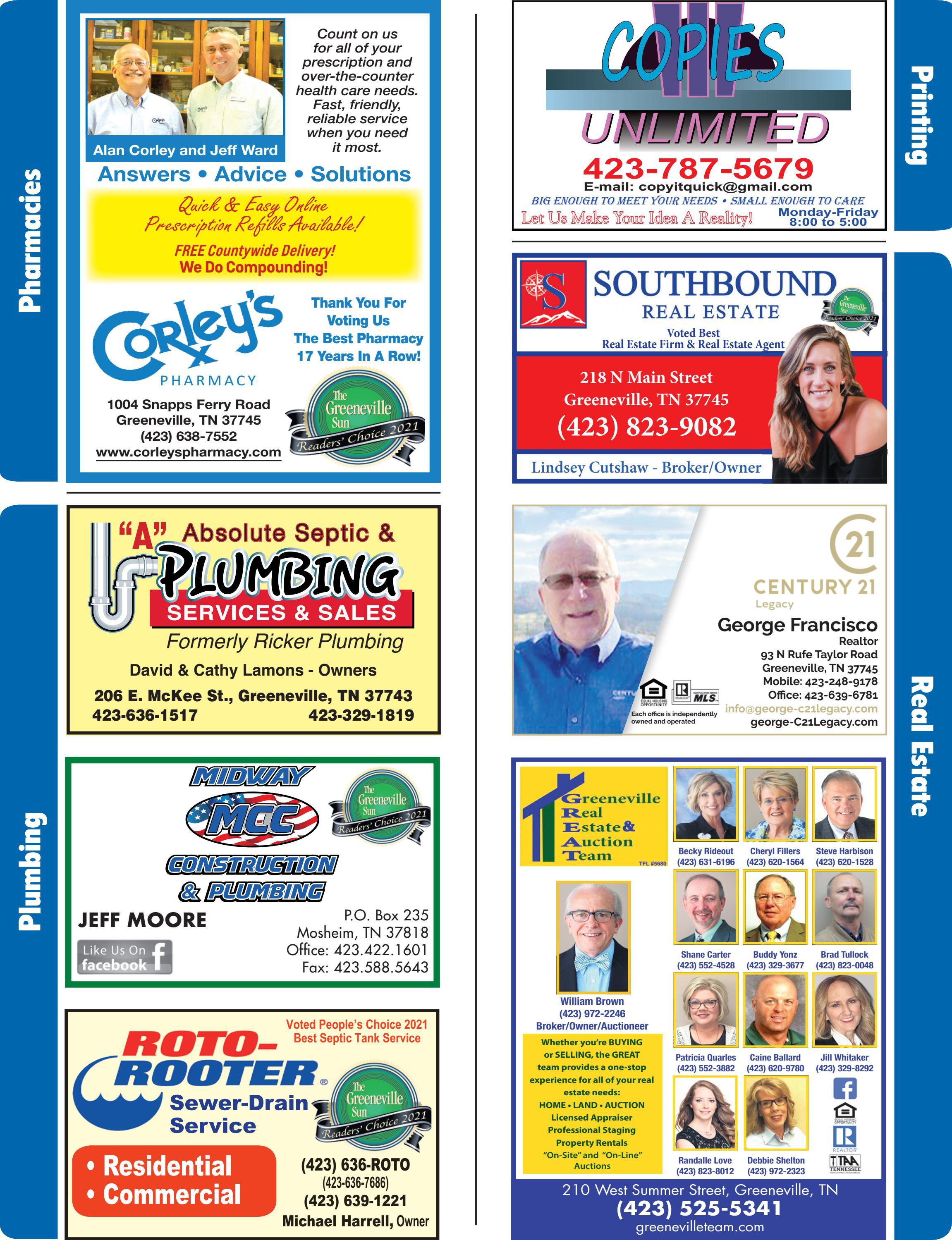 Business Card Directory | January 2022 by The Greeneville Sun - Issuu