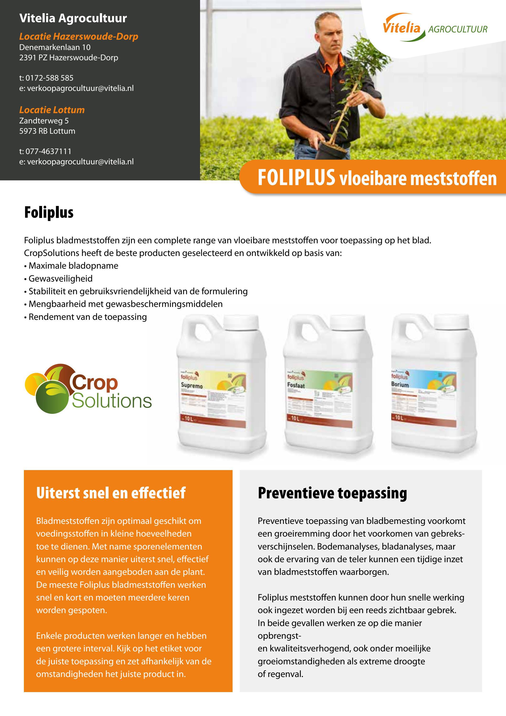 Foliplus productkaart by Coöperatie Vitelia - Issuu