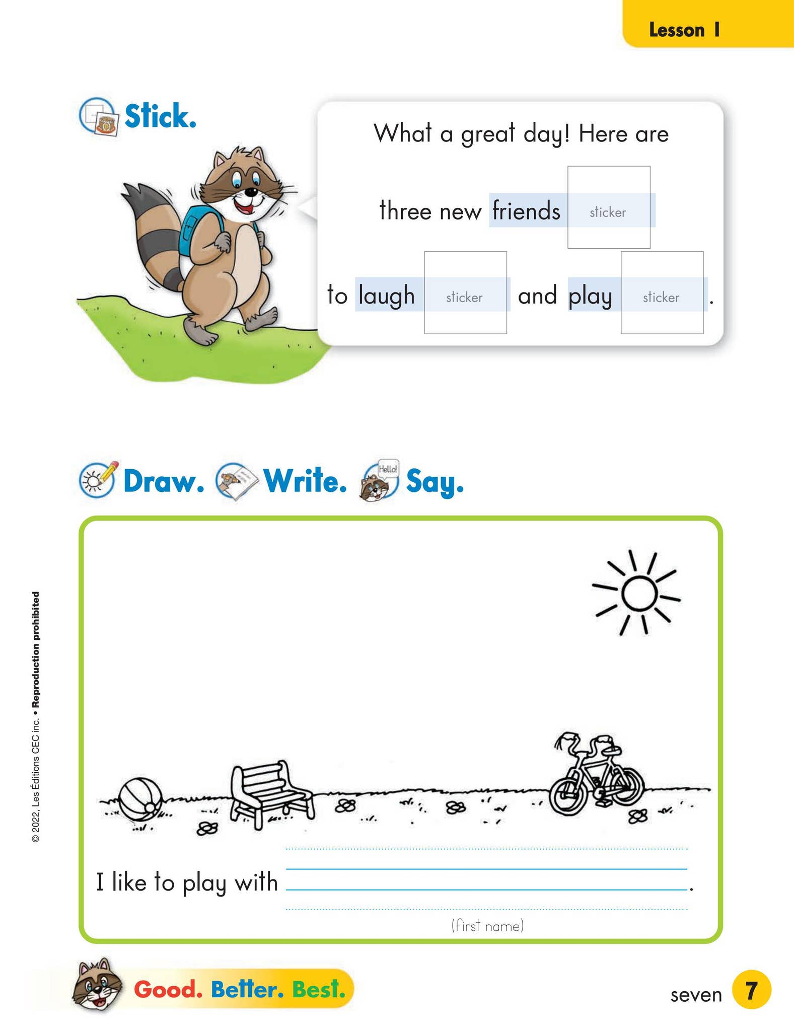 Rascal and Friends - Activity Book A, Unit 2 - Grade 1 by Les Éditions ...
