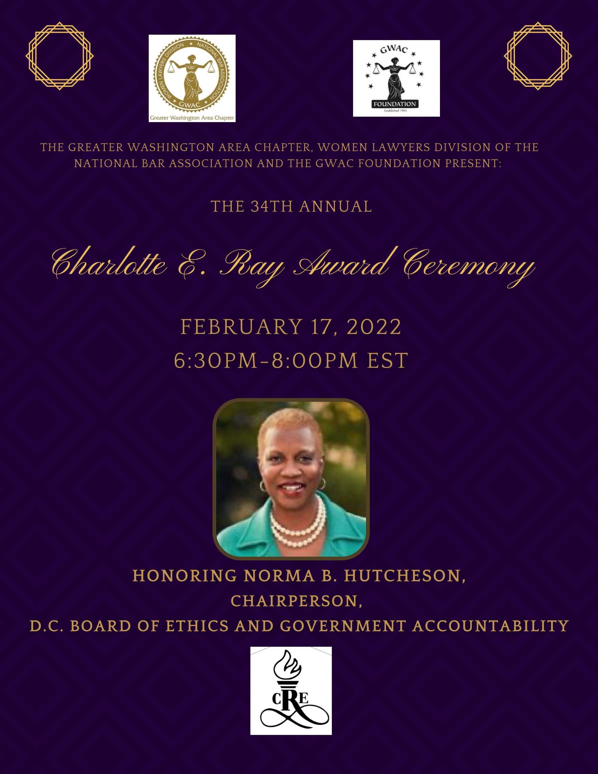 The 34th Annual Charlotte E. Ray Award Ceremony Program Booklet by ...