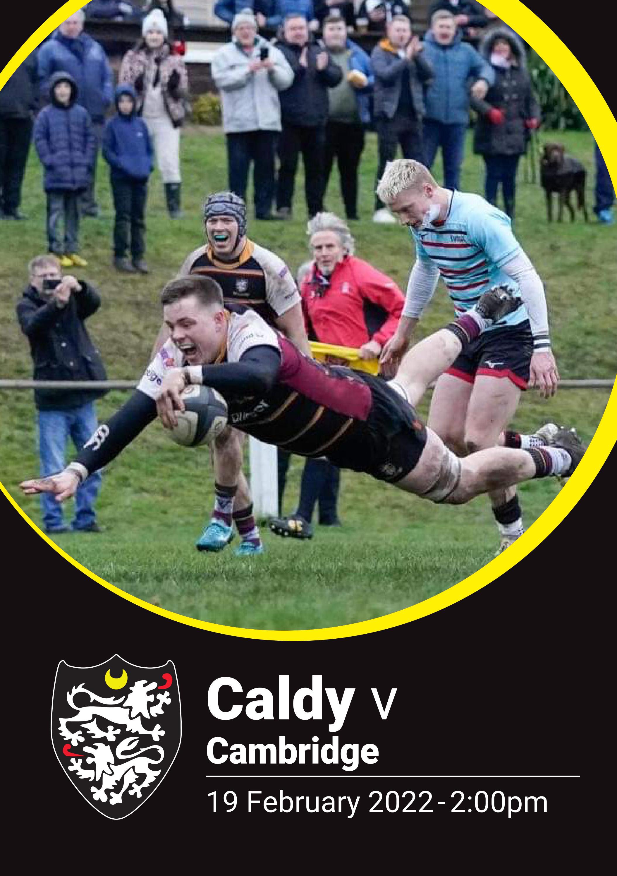 Caldy Rugby Club v Cambridge - 19/2/2022 by Caldy Rugby Club - Issuu