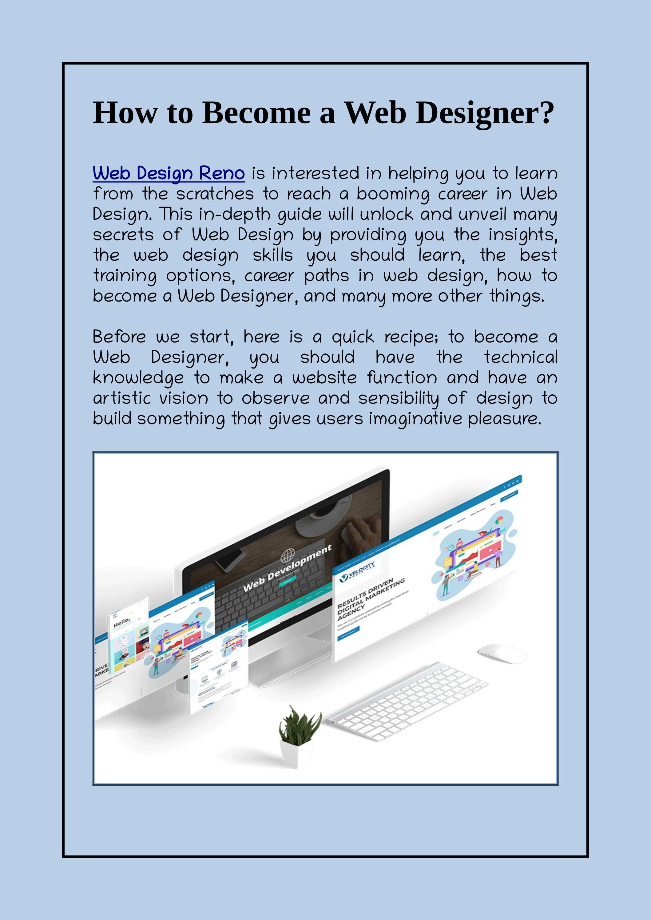How to Become a Web Designer? by Velocity Media Lab - Issuu