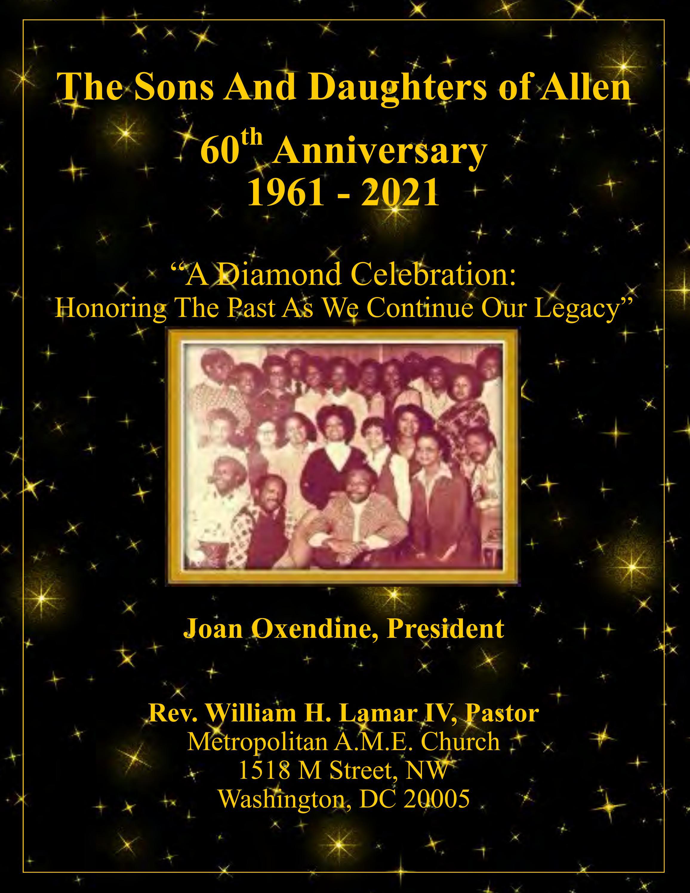 Sons & Daughters of Allen - 60 Year Commemorative Booklet 2021 by ...