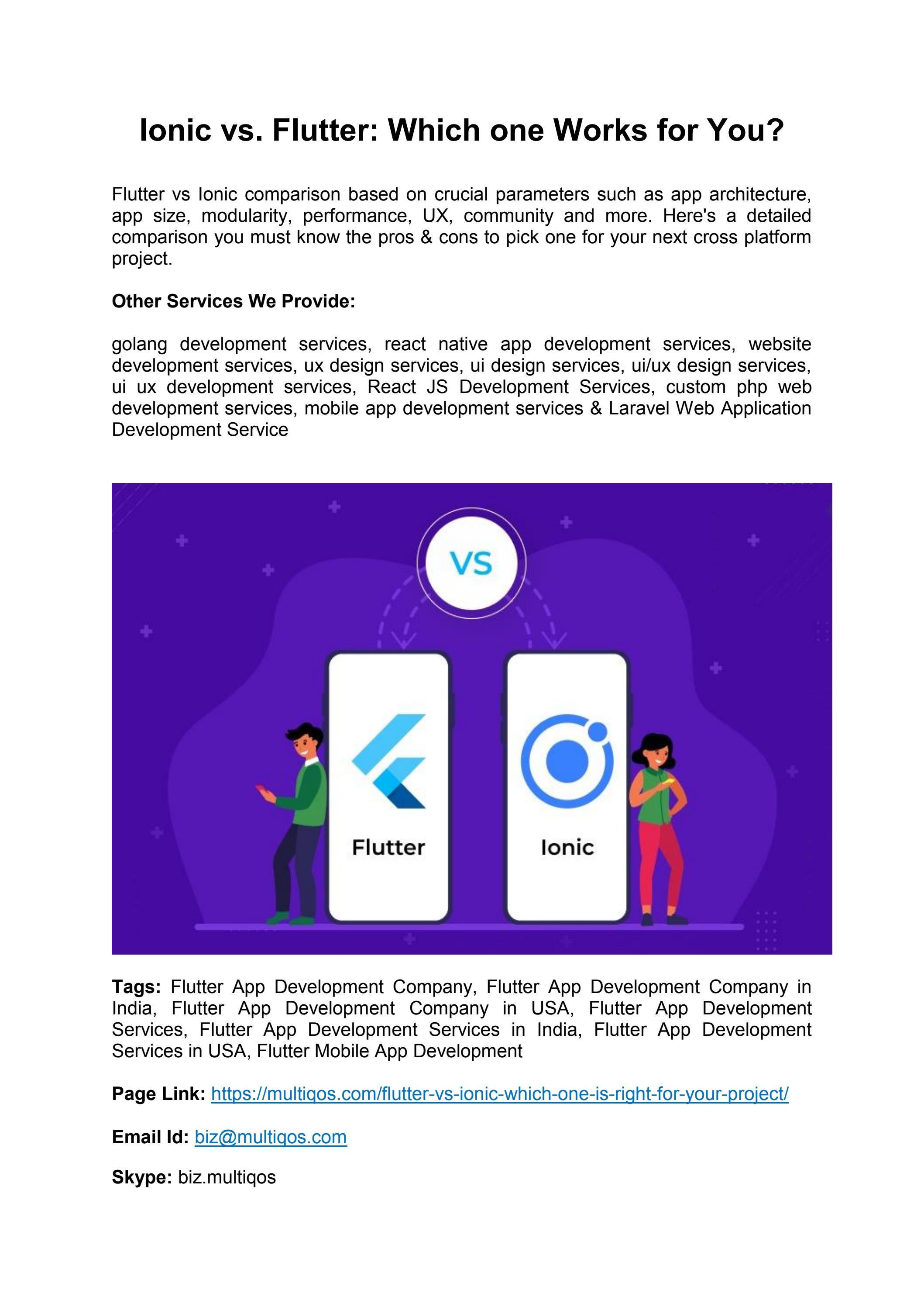 Flutter Vs Ionic: Which One Is for Your Next Project in 2022? by ...