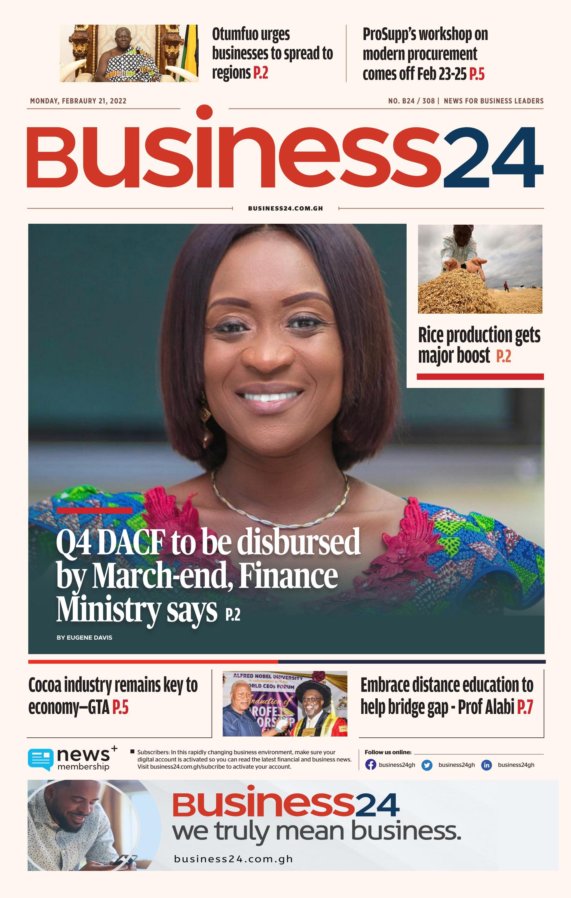 Business24 Newspaper 21st February 2022 by Business24 Online - Issuu