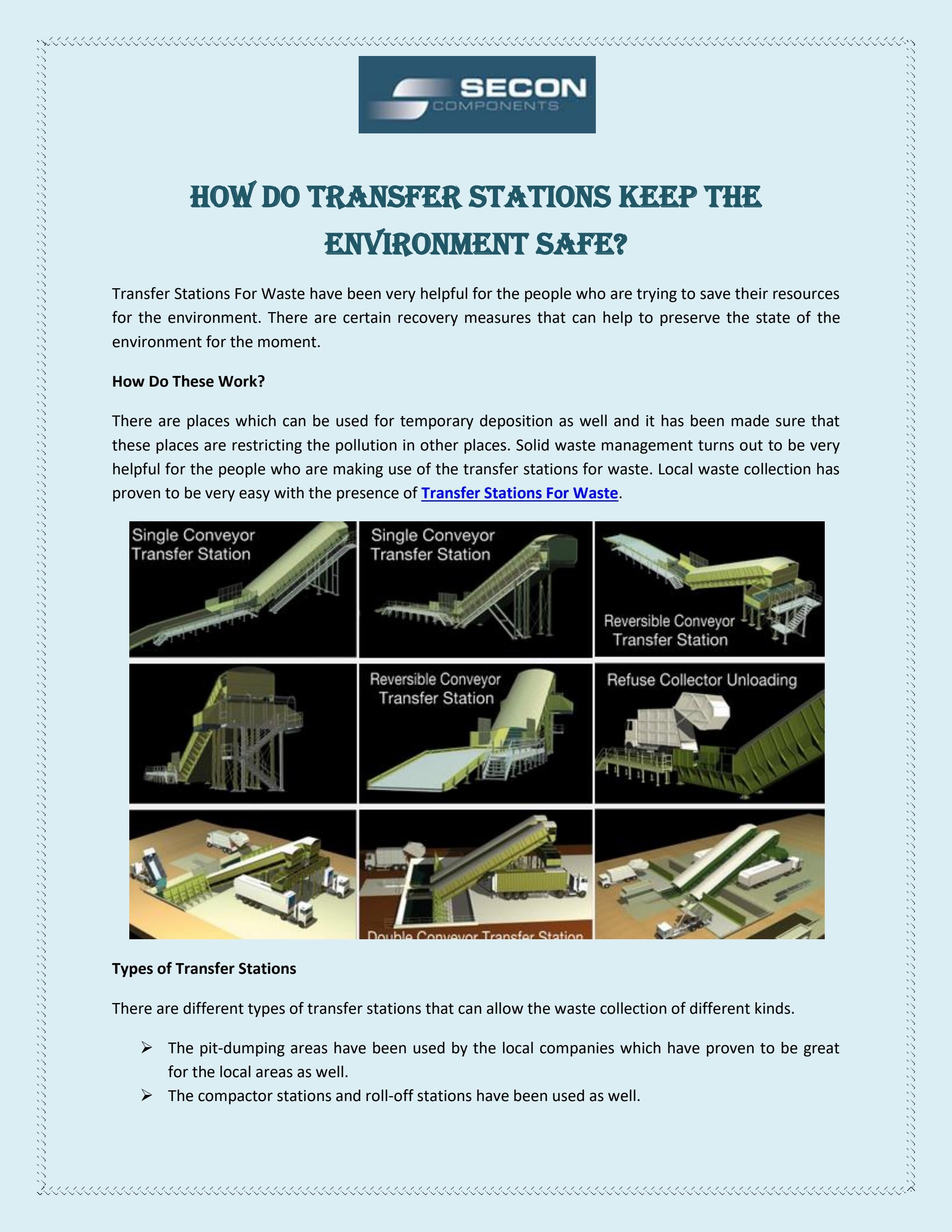 How do Transfer Stations Keep the Environment Safe? by SECON COMPONENTS ...