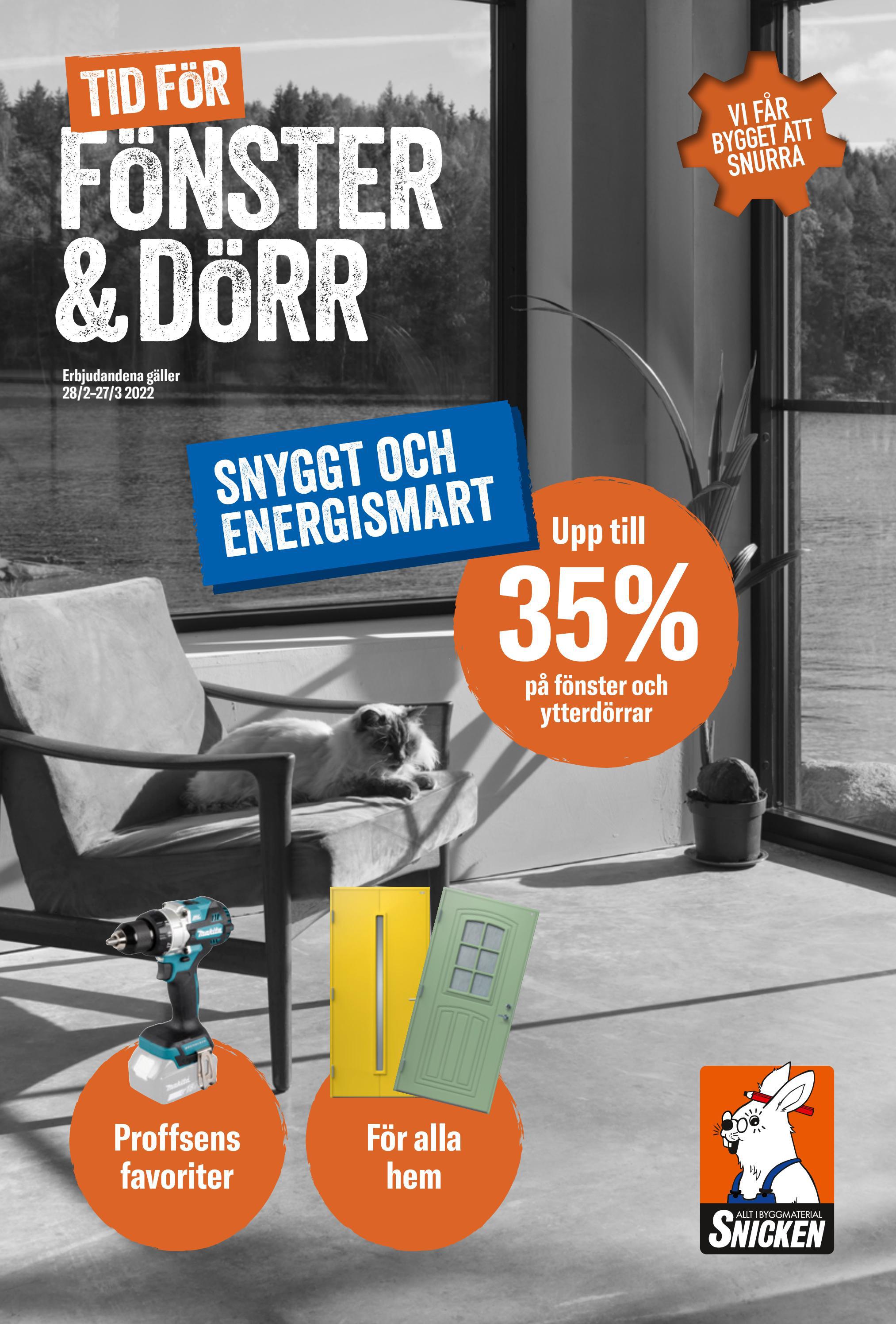 Fönster & Dörr Kampanjblad Snicken by Woody Bygghandel - Issuu