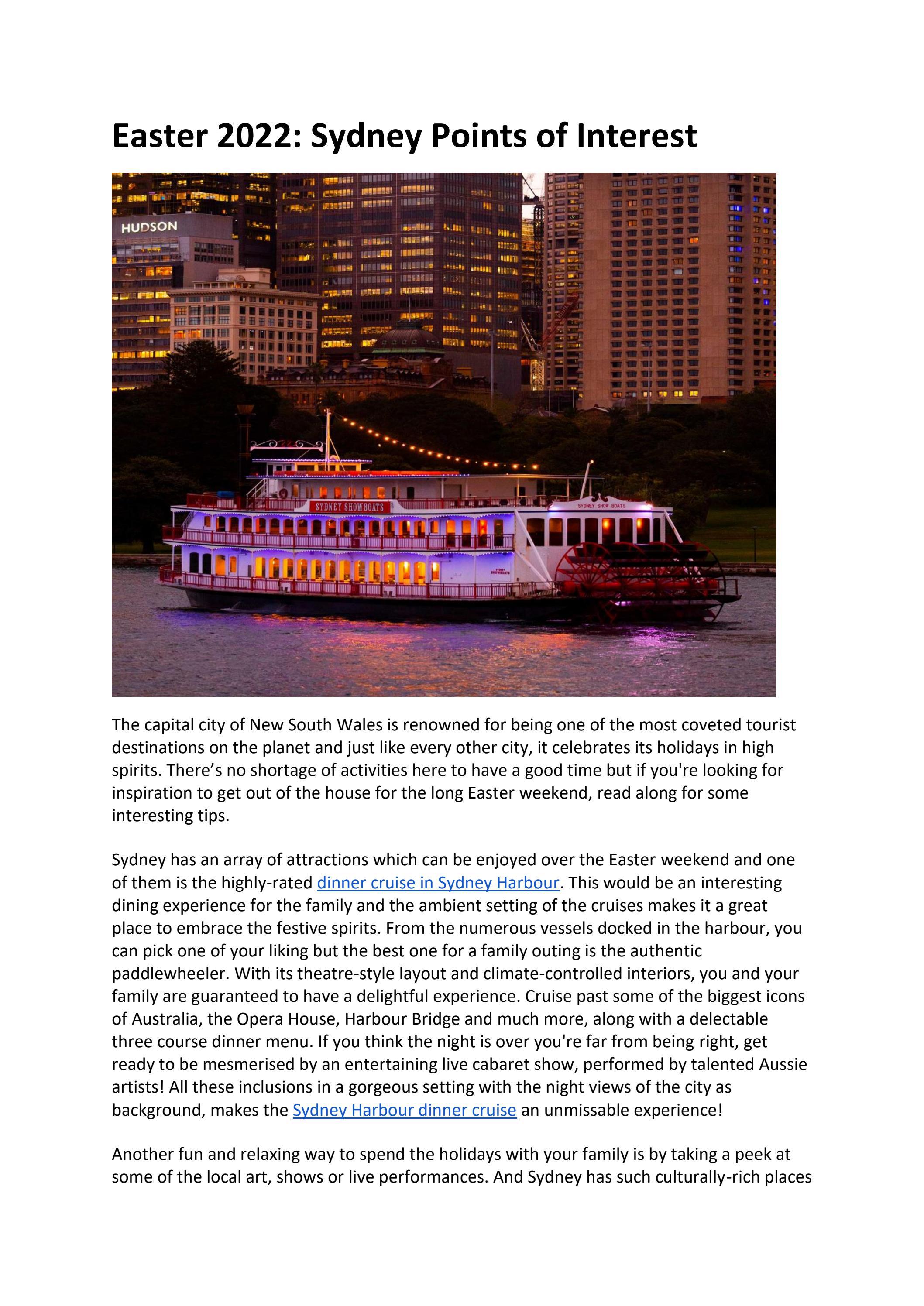 Easter 2022: Sydney Points of Interest by Scarlett Stark - Issuu