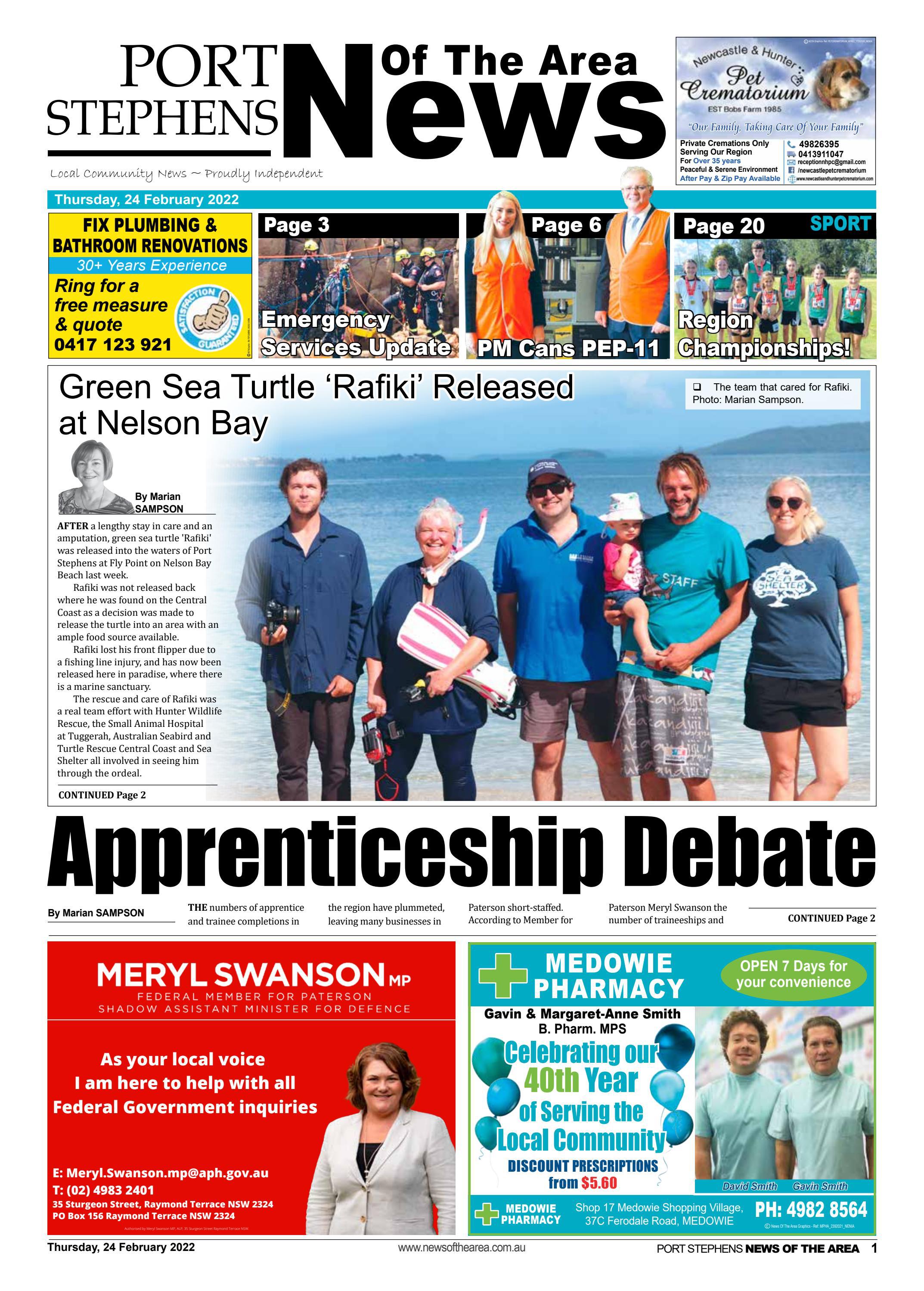Port Stephens News Of The Area 24 February 2022 by News Of The Area - Issuu