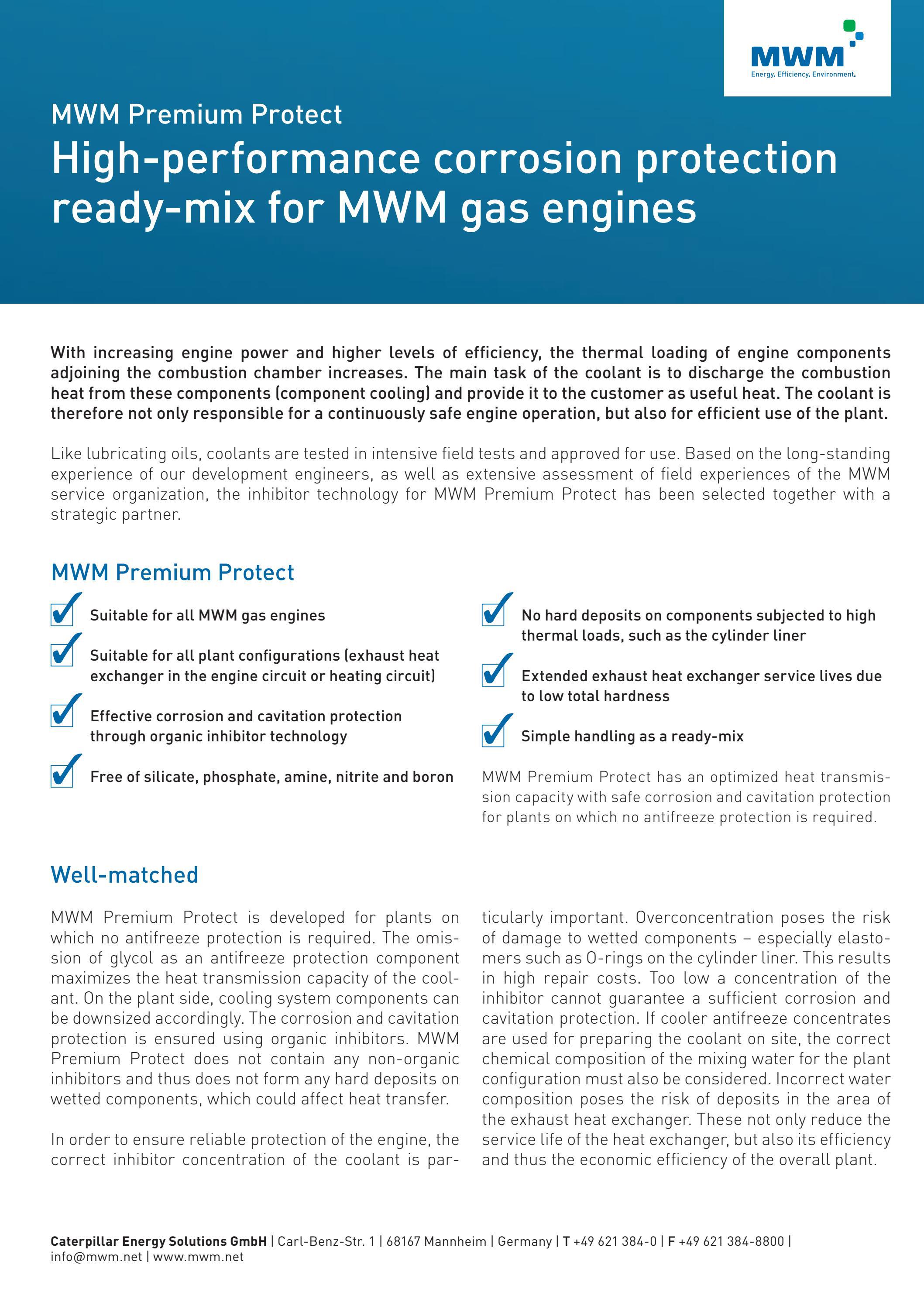 MWM Premium Protect - Product data sheet (EN) by MWM Gas Engines ...
