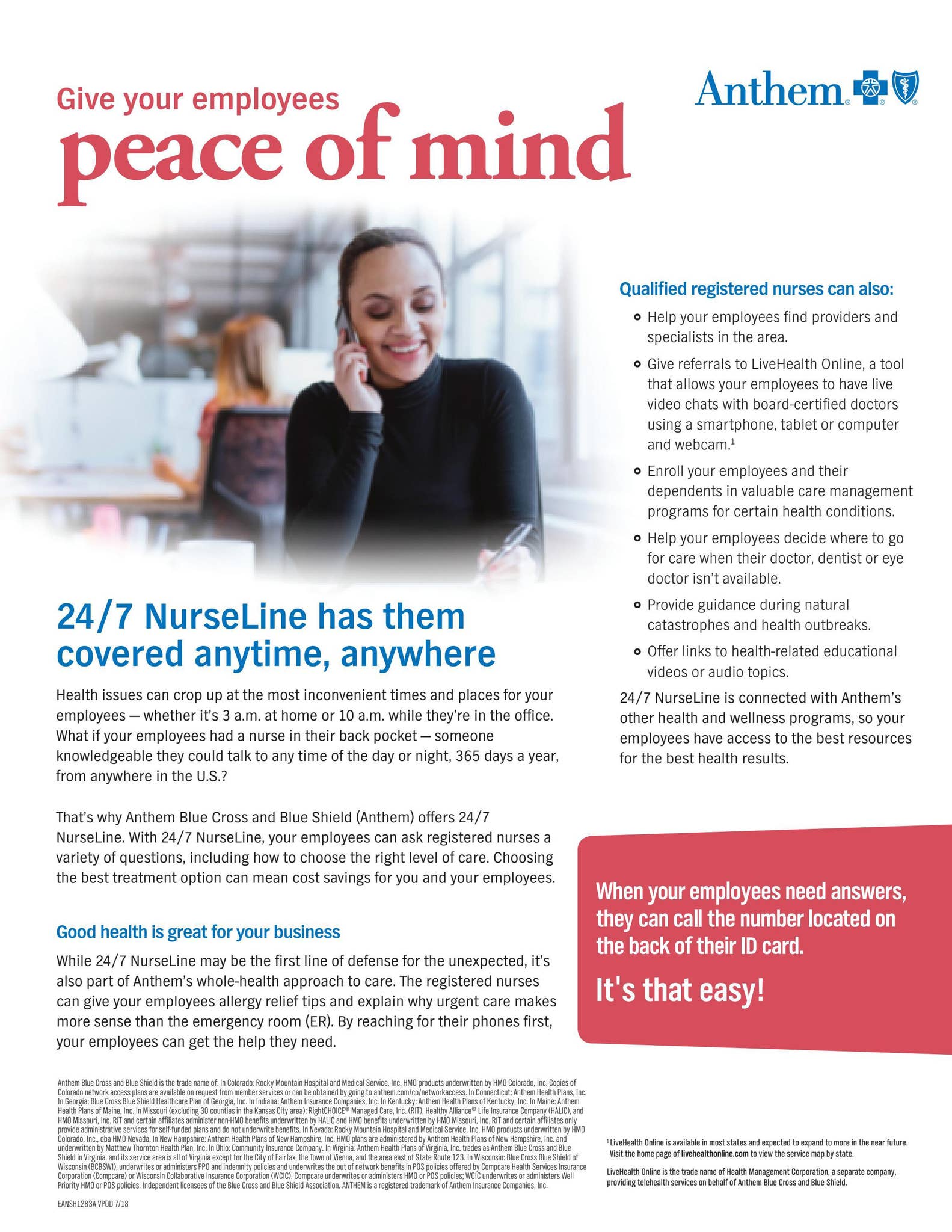 24/7 Nurseline - Anthem by The MJ Companies - Issuu