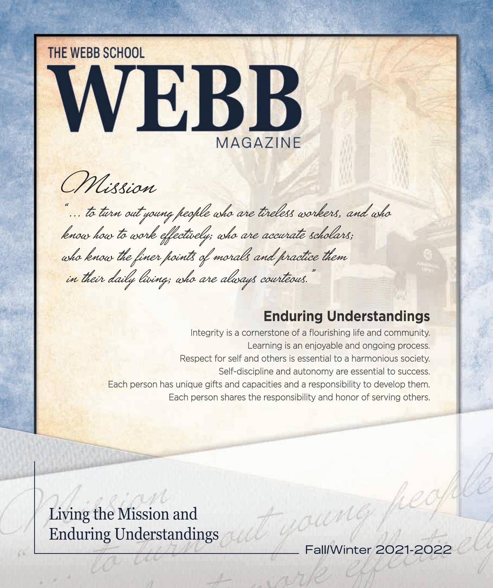 2021-2022 Fall-Winter Webb Magazine by The Webb School - Issuu