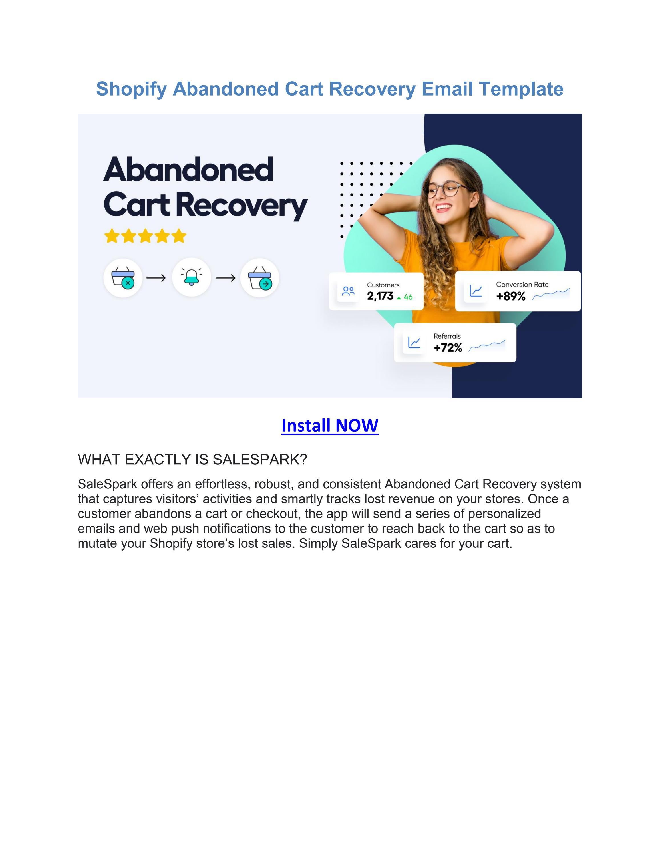 Shopify Abandoned Cart Email Template Page By Techuire Issuu