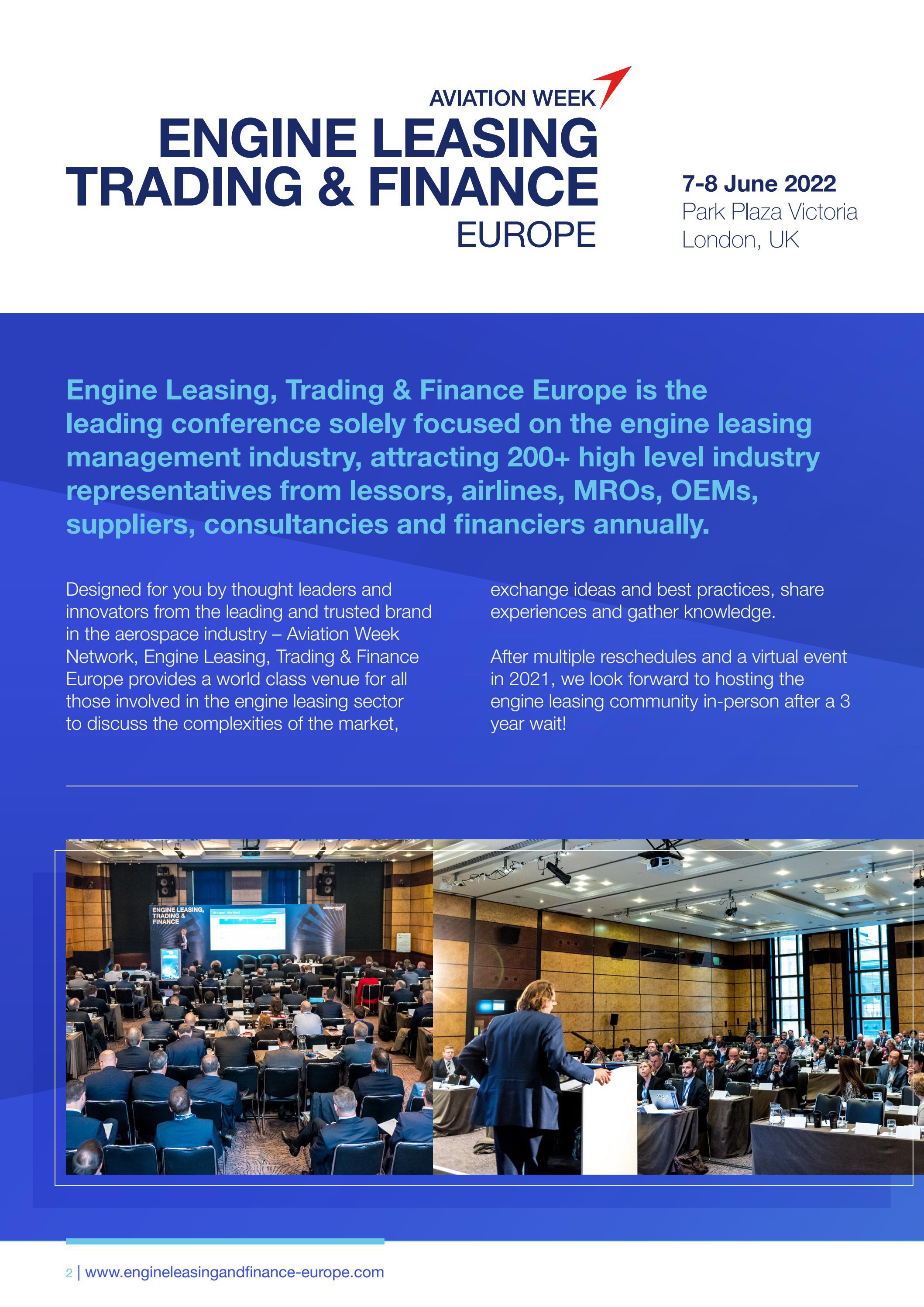 Engine Leasing, Trading & Finance Europe 2022 Brochure by AviationWeek ...